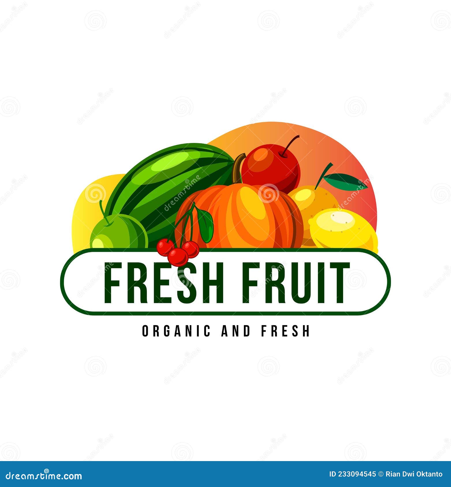 Fruit logo template design stock vector. Illustration of business ...
