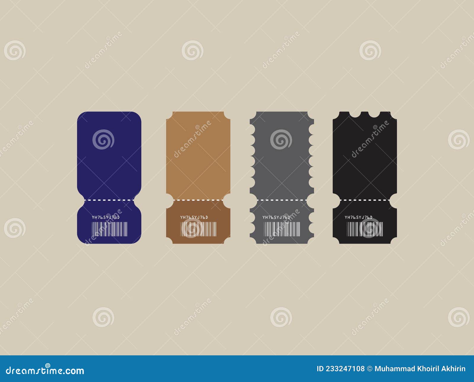 Vector Realistic Ticket, Designed for One Person. Stock Vector ...
