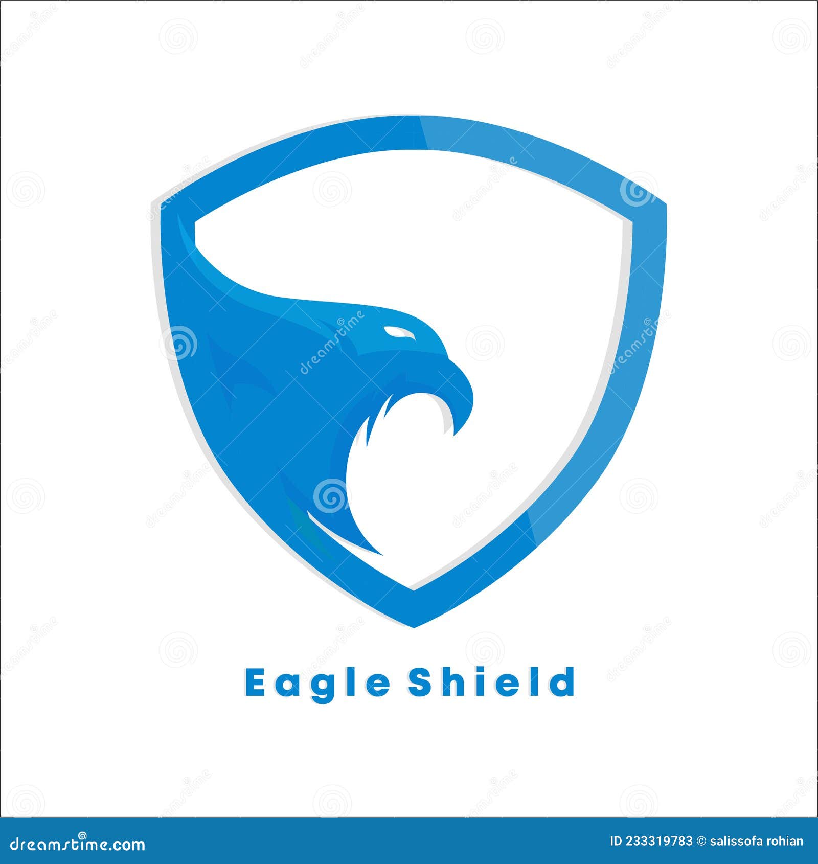 Eagle on the Shield Logo Design Icon Vector Stock Vector - Illustration ...