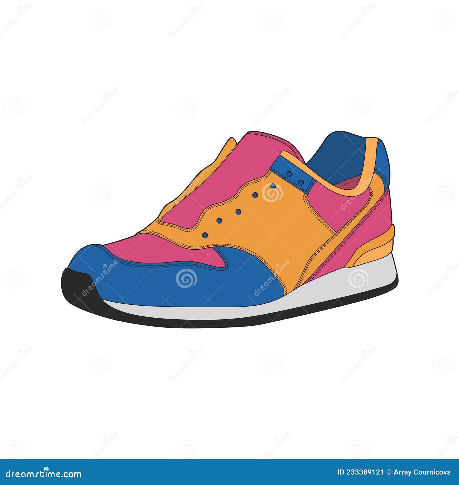 Vector Sneakers Shoes for Training, Running Shoe Vector Illustration ...