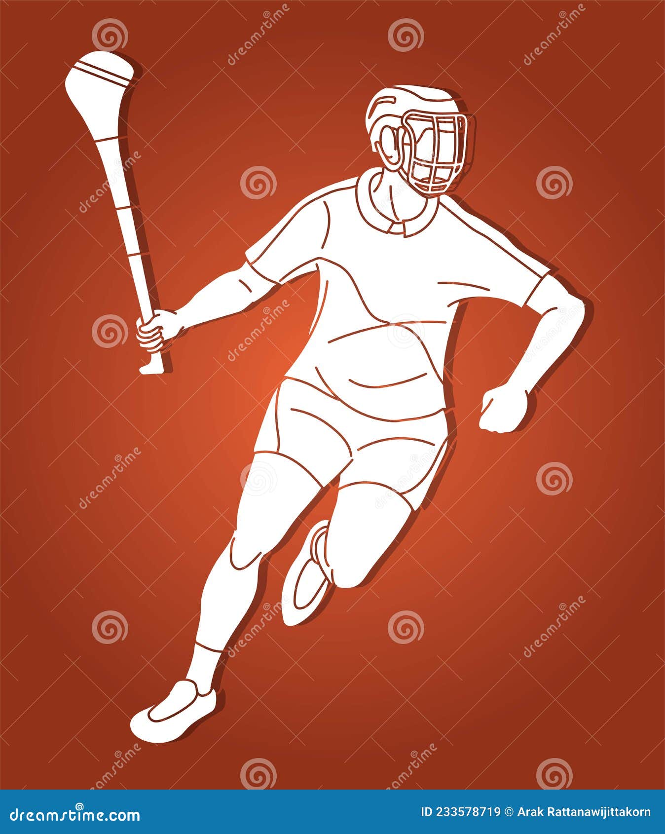 Irish Hurley Sport Cartoon Graphic Vector | CartoonDealer.com #233578704