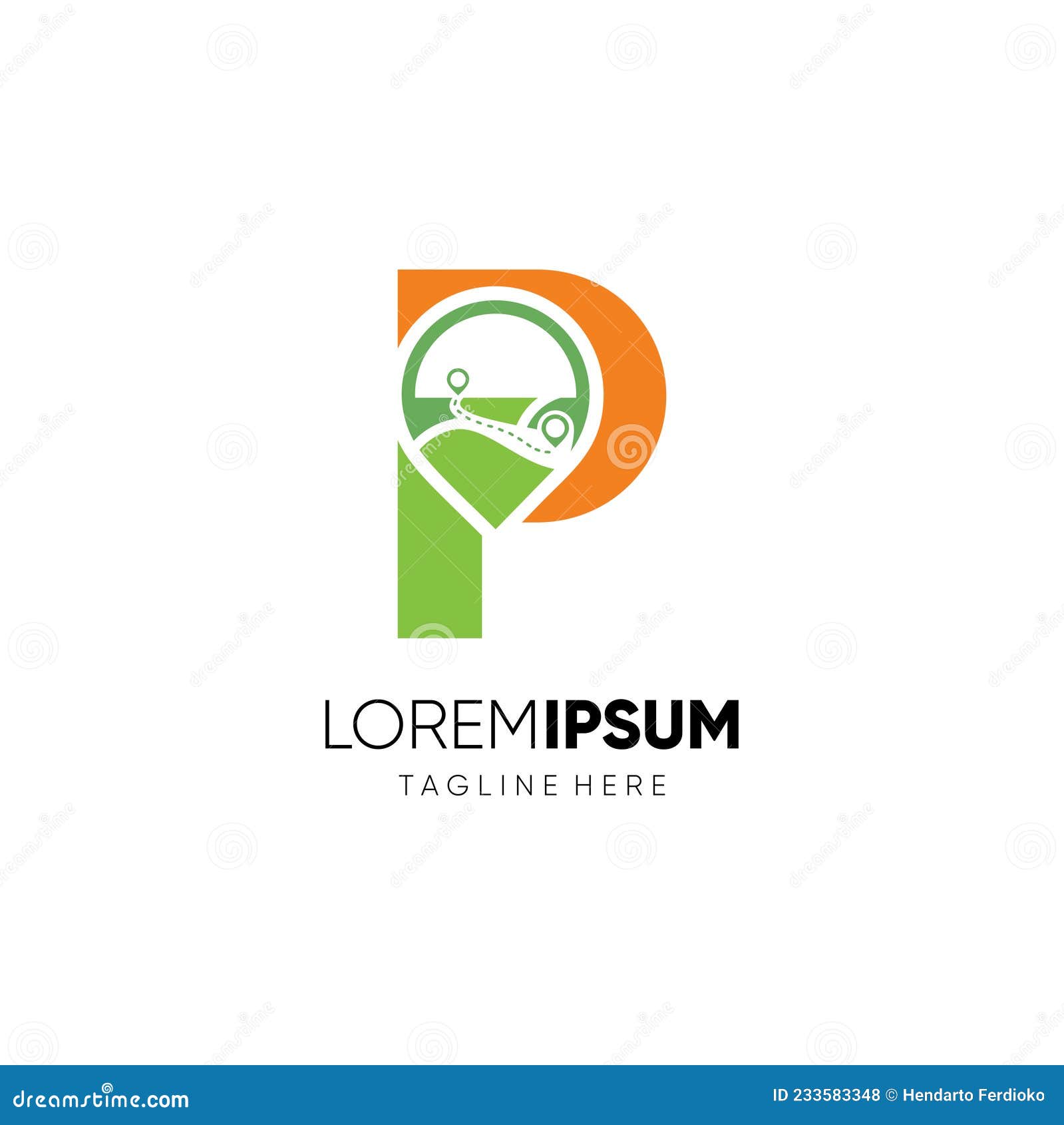 Letter P Map Location Logo Design Vector Icon Graphic Stock Vector ...