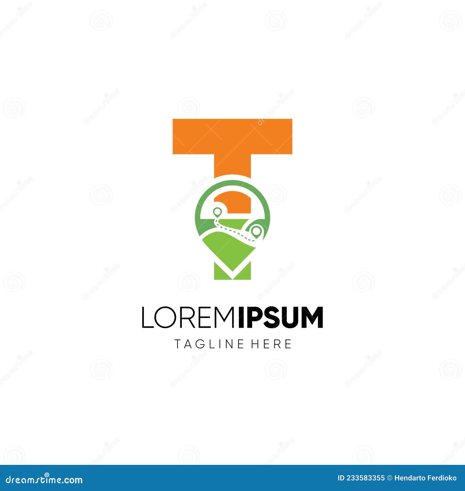Letter T Map Location Logo Design Vector Icon Graphic Stock Vector ...