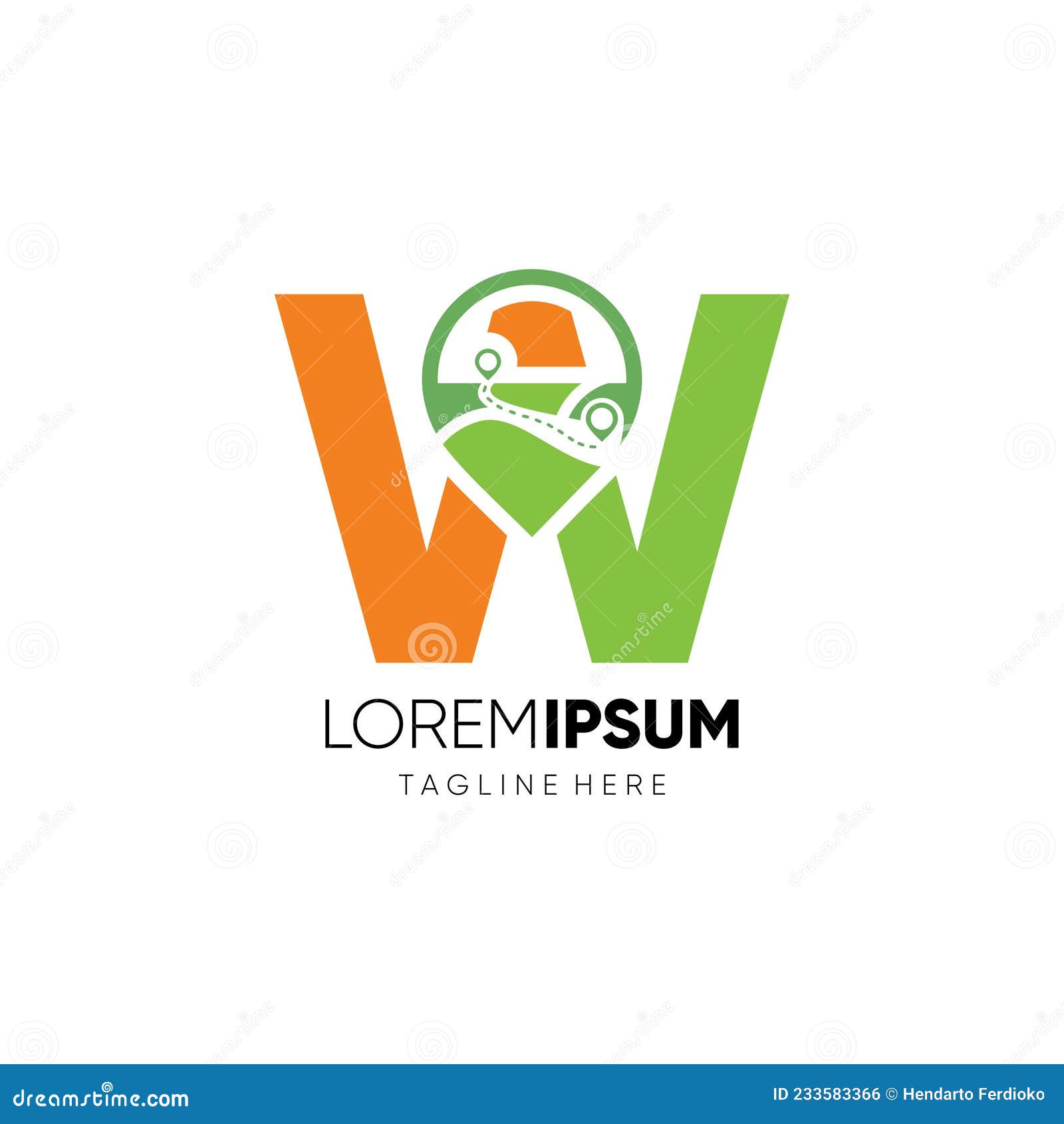 Letter W Map Location Logo Design Vector Icon Graphic Stock Vector ...