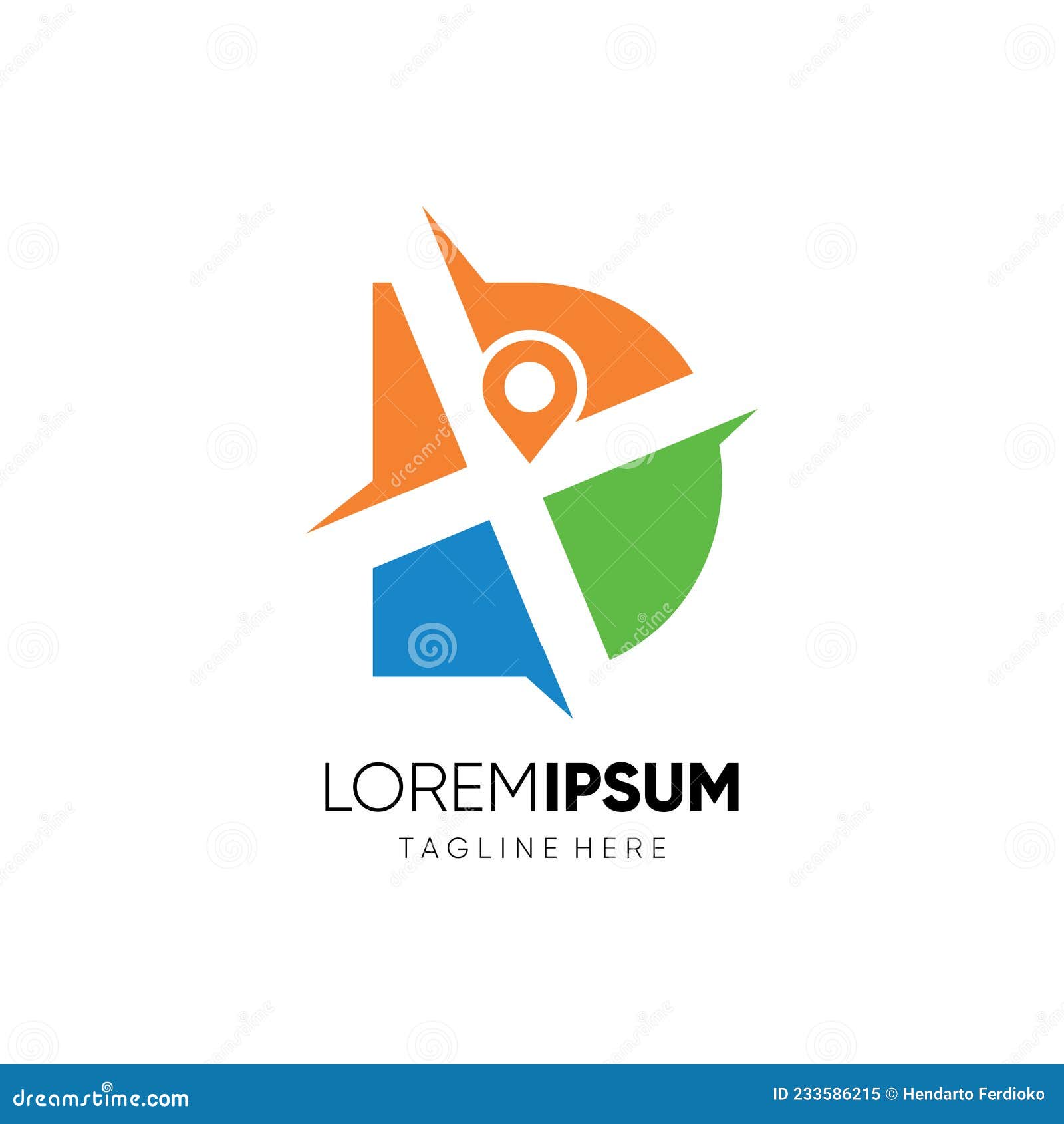 Letter D Map Location Logo Design Vector Icon Graphic Stock Vector ...