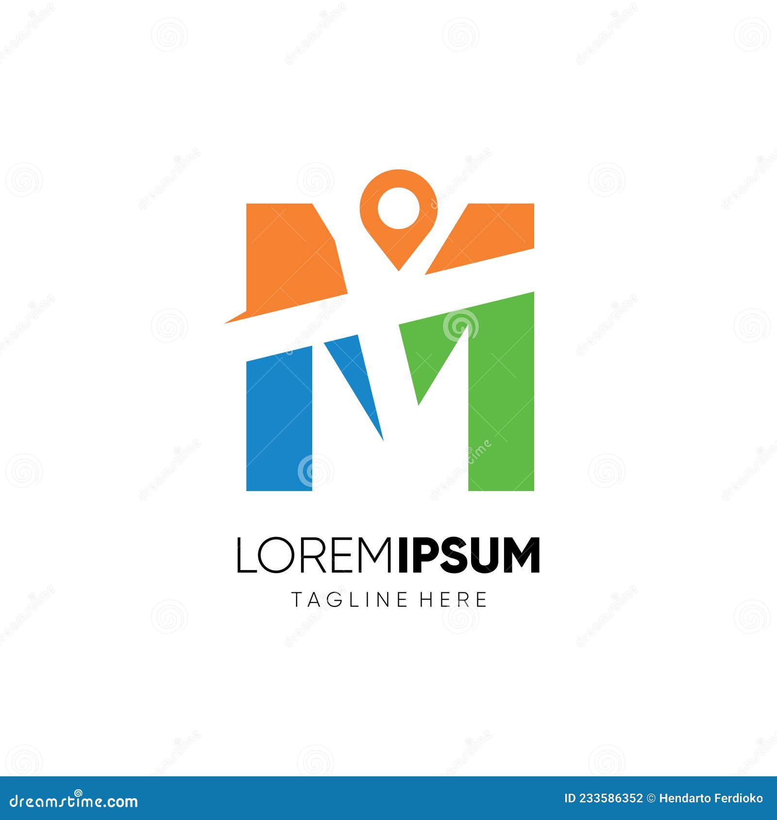 Letter M Map Location Logo Design Vector Icon Graphic Stock Vector ...