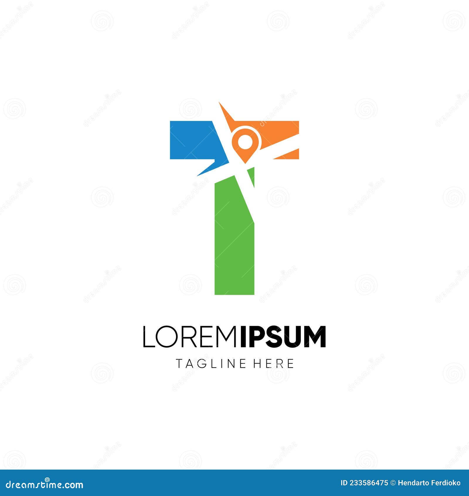 Letter T Map Location Logo Design Vector Icon Graphic Stock Vector ...