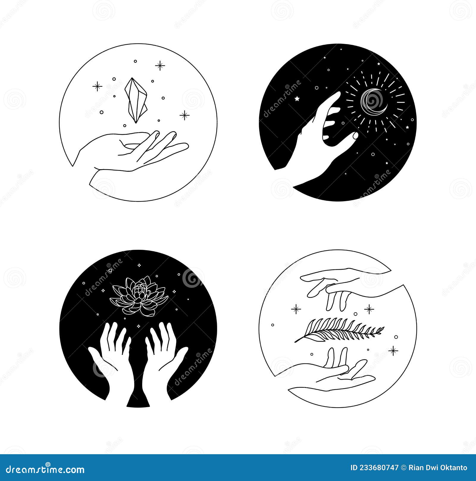 Feminine hand illustration stock vector. Illustration of beauty - 233680747