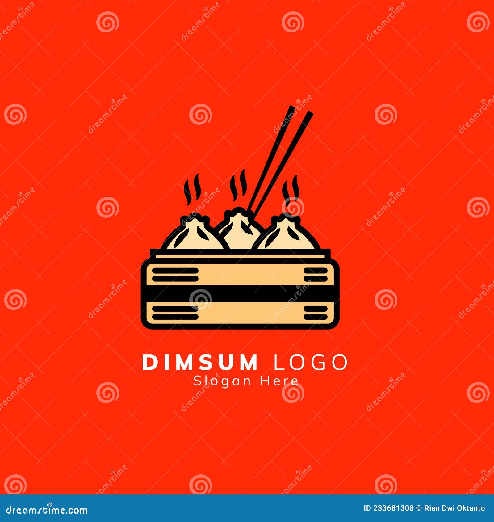 Dim sum logo illustration stock vector. Illustration of cartoon - 233681308