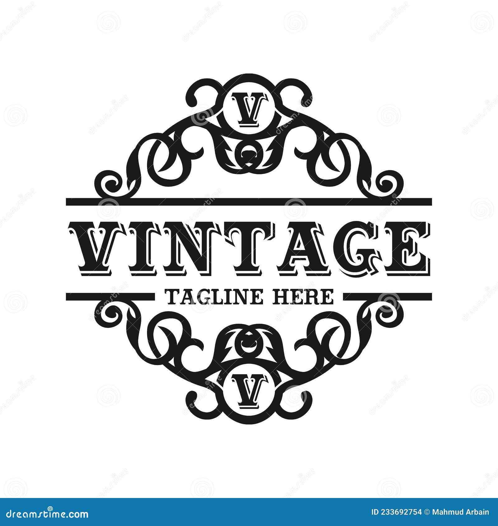 Vintage Retro Rustic, Label Stamp Logo Design Vector Stock Illustration ...