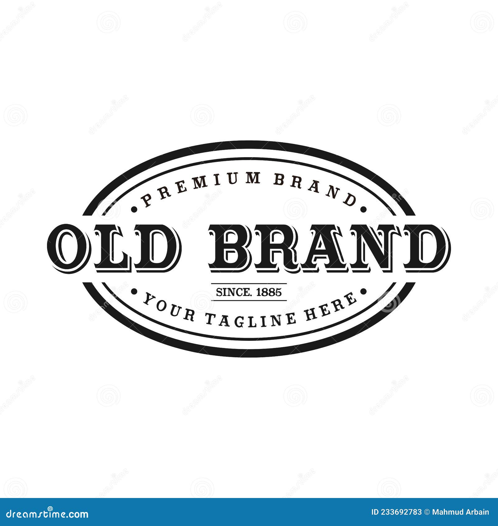 Vintage Retro Rustic, Label Stamp Logo Design Vector Stock Illustration ...