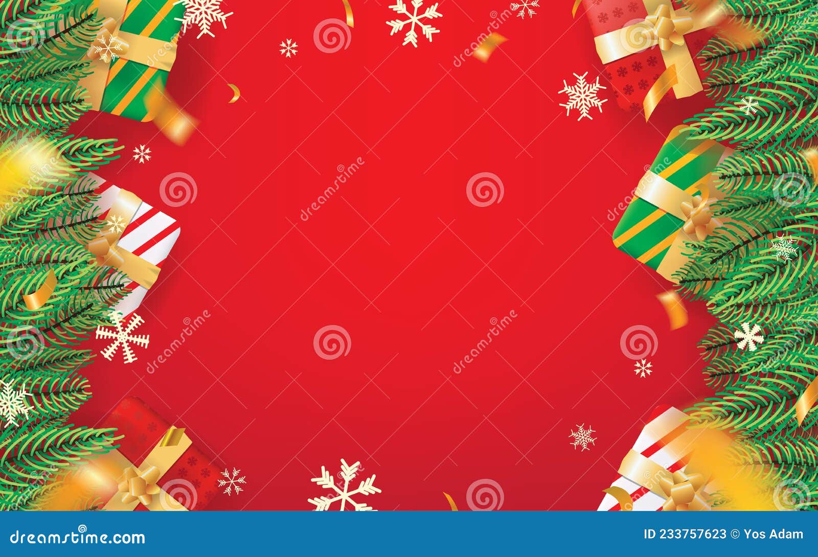 Red Christmas Theme Background for Sign, Message, Card, Event, and ...