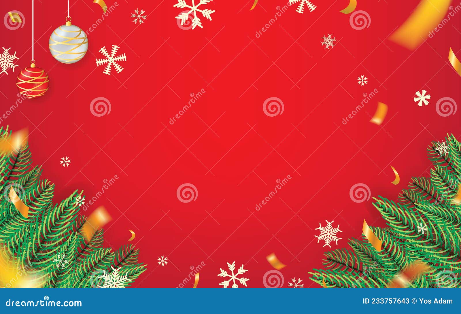 Red Christmas Theme Background for Sign, Message, Card, Event, and ...