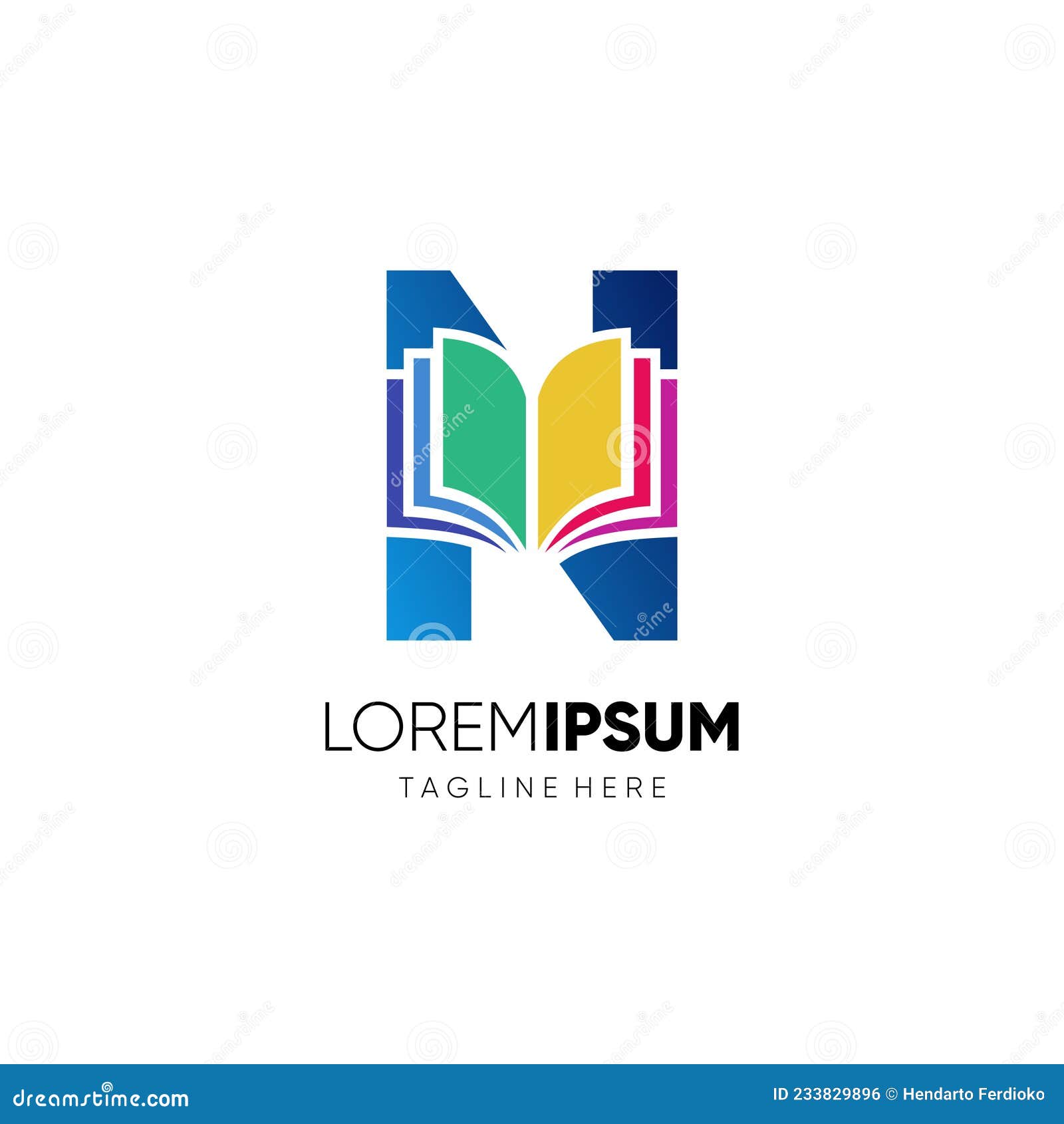 Letter N Book Logo Design Vector Icon Graphic Stock Vector ...