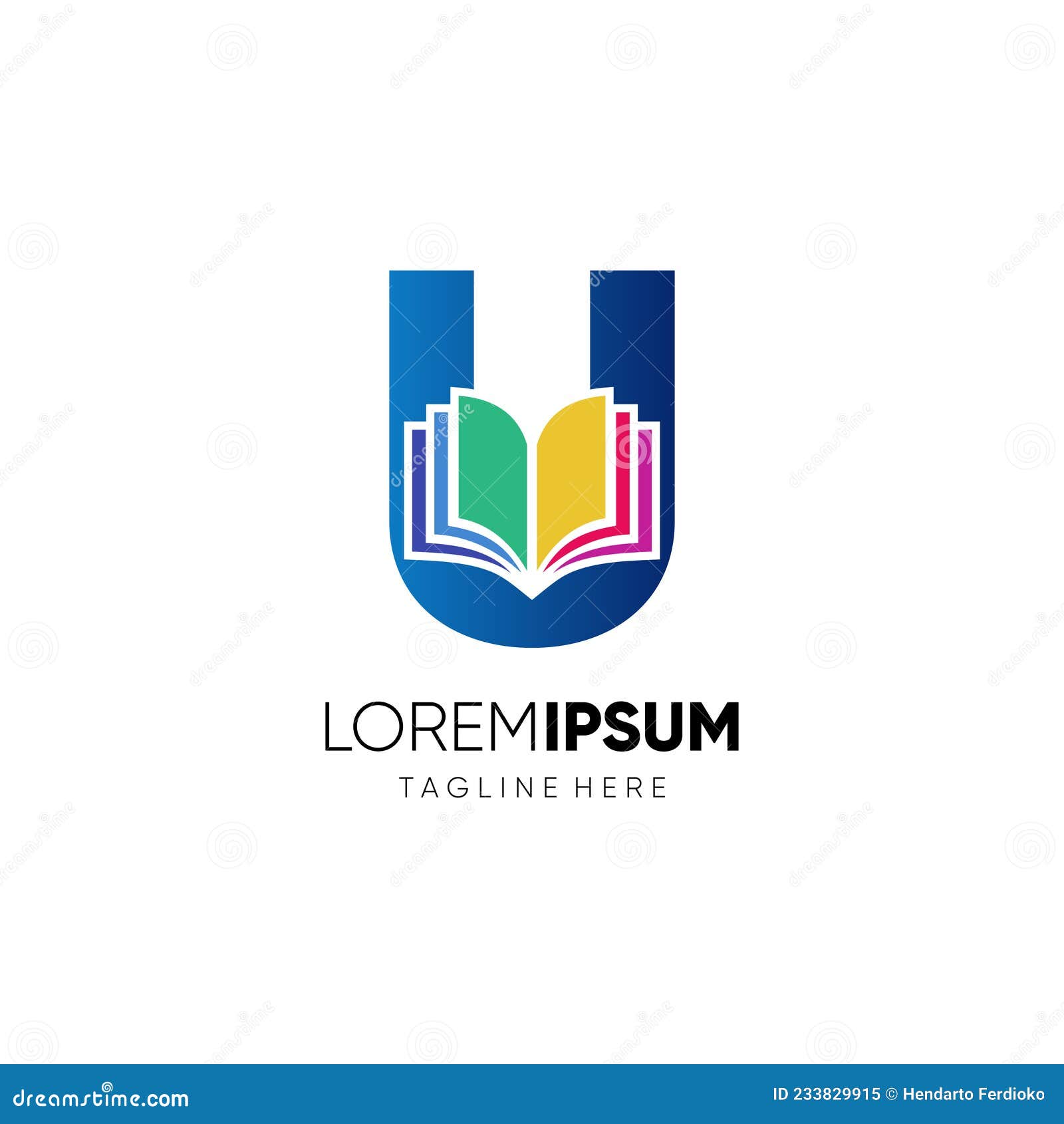 Letter U Book Logo Design Vector Icon Graphic Stock Vector ...