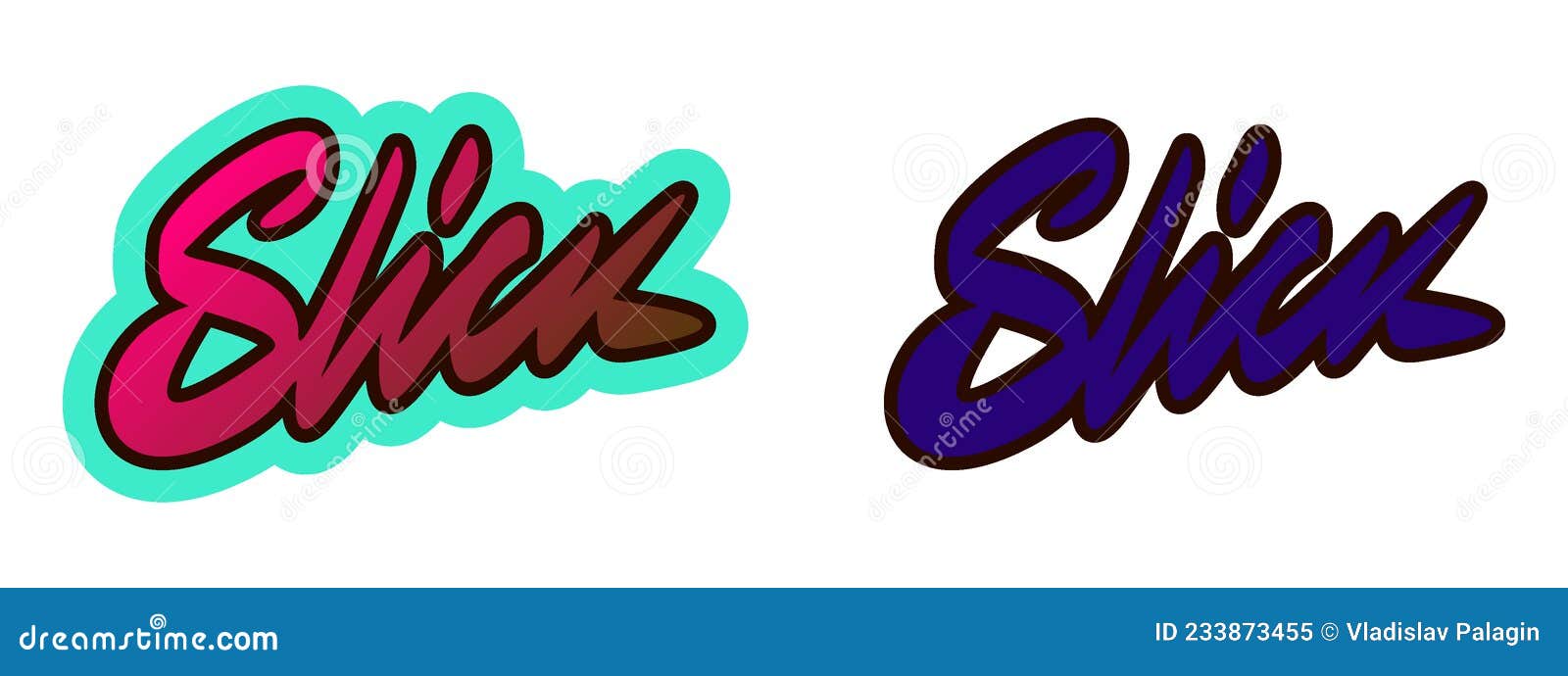 Graffiti Slick Word Sprayed In Black Over White Vector Illustration ...