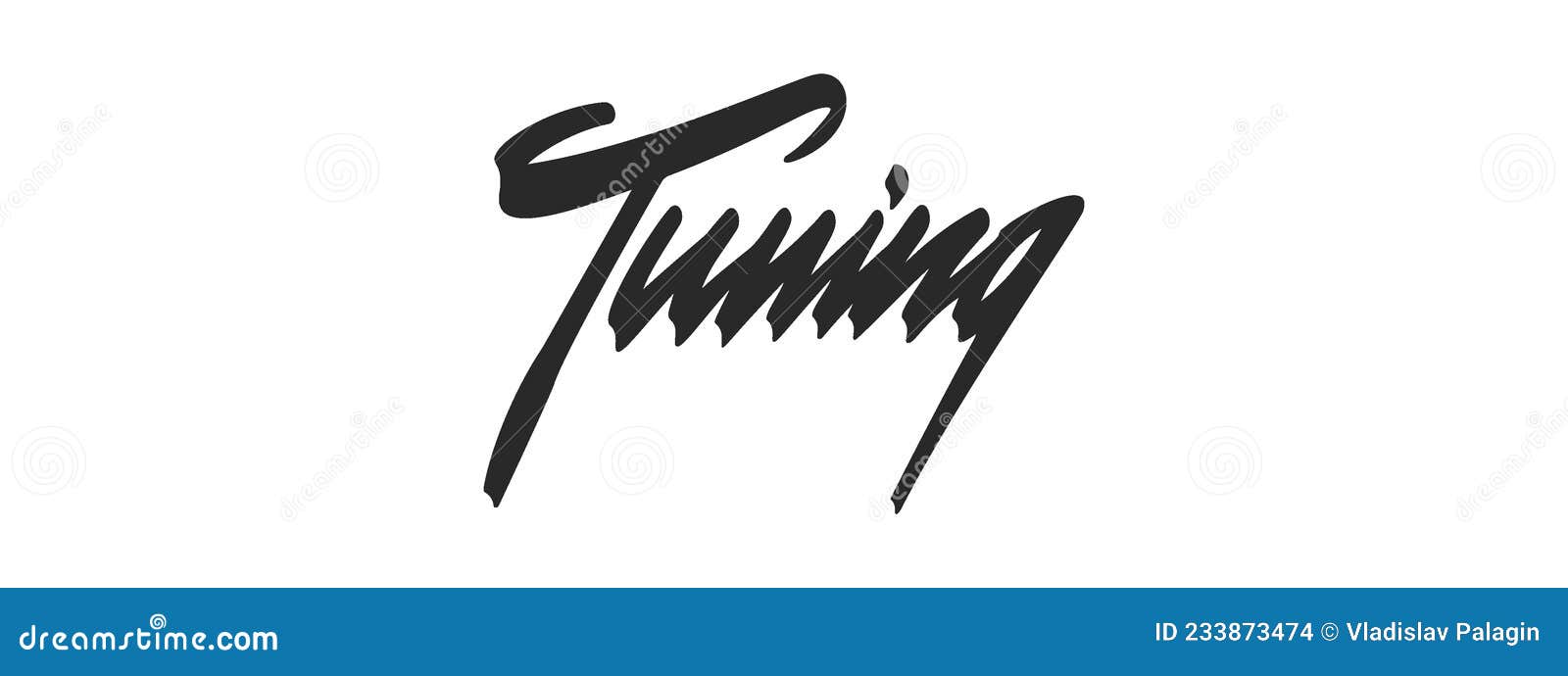 Tuning lettering word stock vector. Illustration of illuminated - 233873474