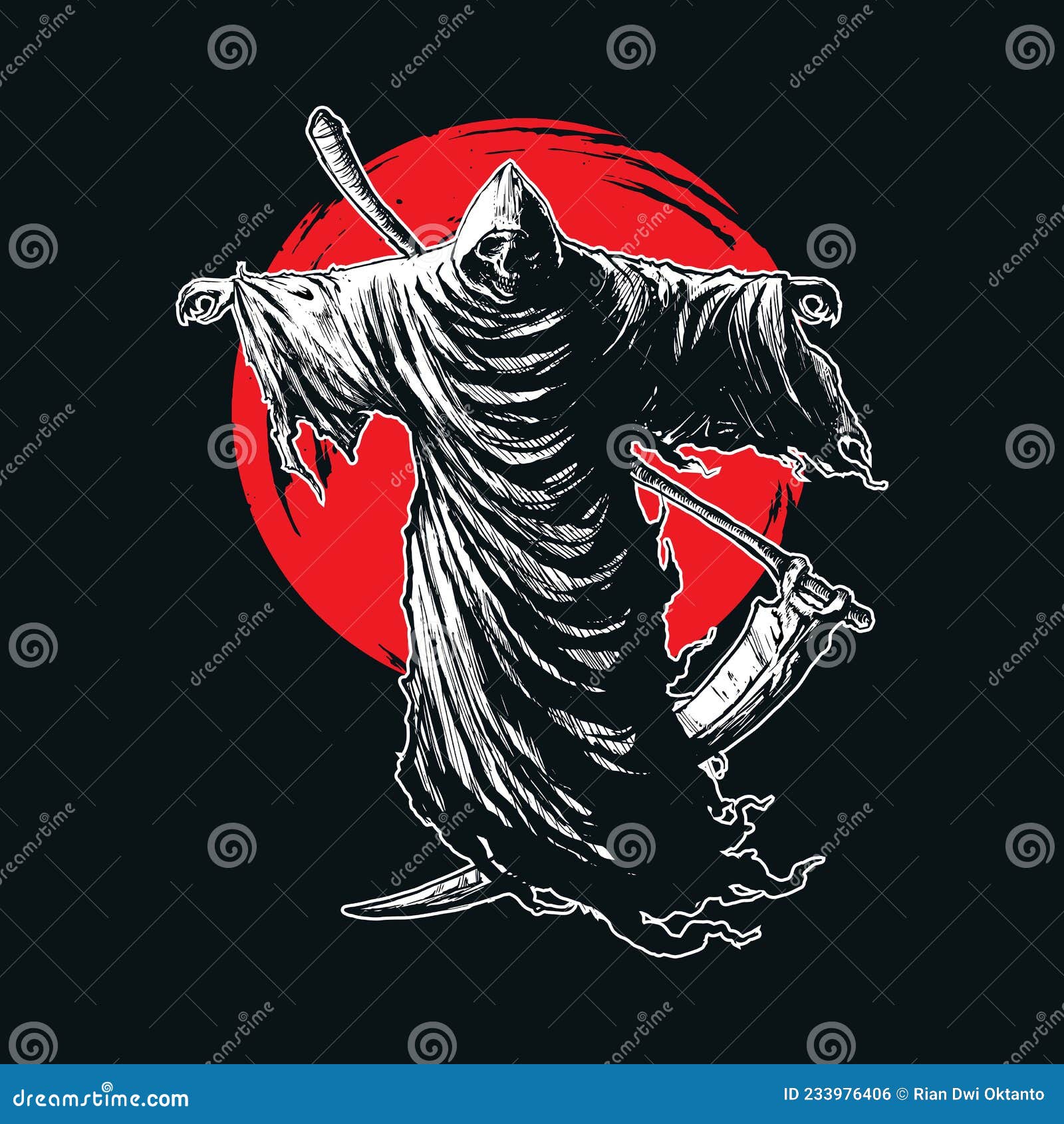Red Grim Reaper Background