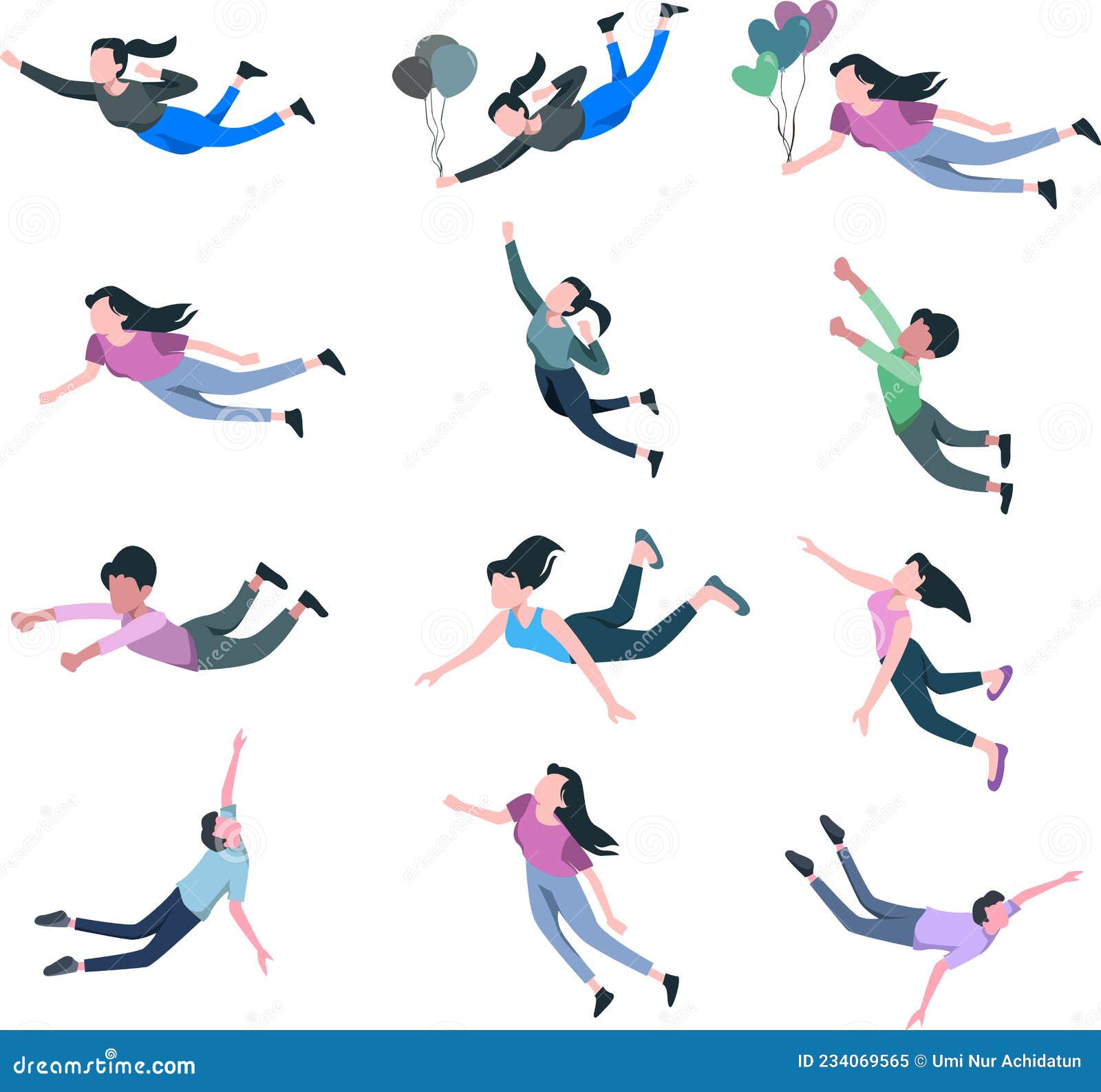 Colored Flat Vector Illustration. Concept of Freedom Stock Vector ...