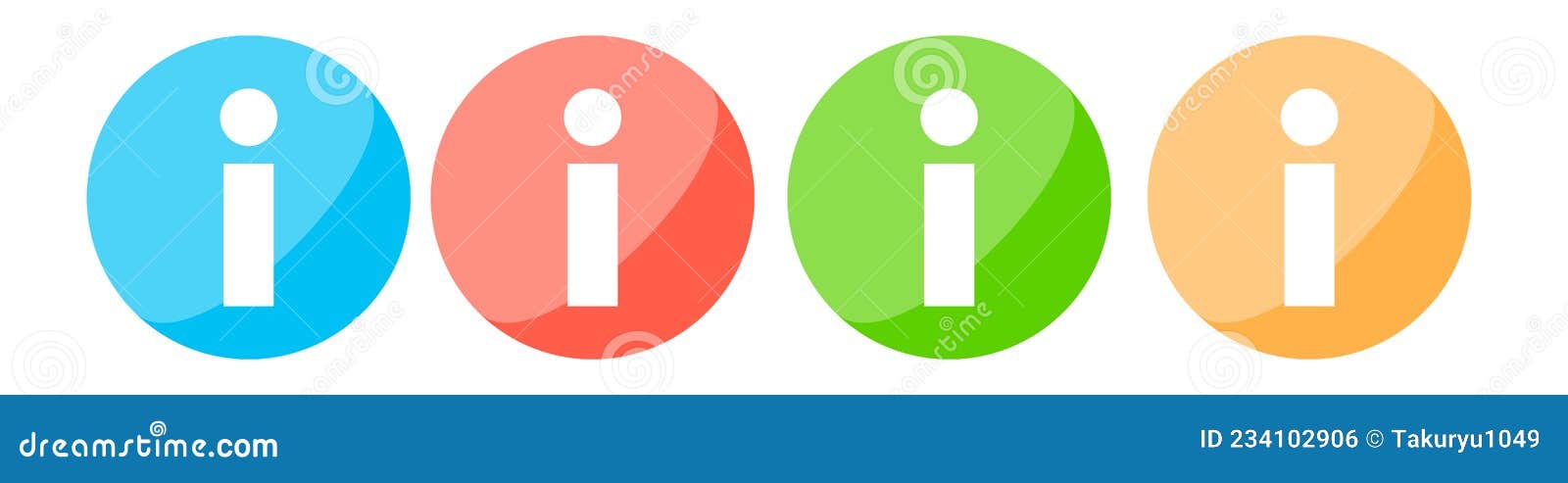 A Set of Colorful Information Mark Icons. - Vector. Stock Vector ...