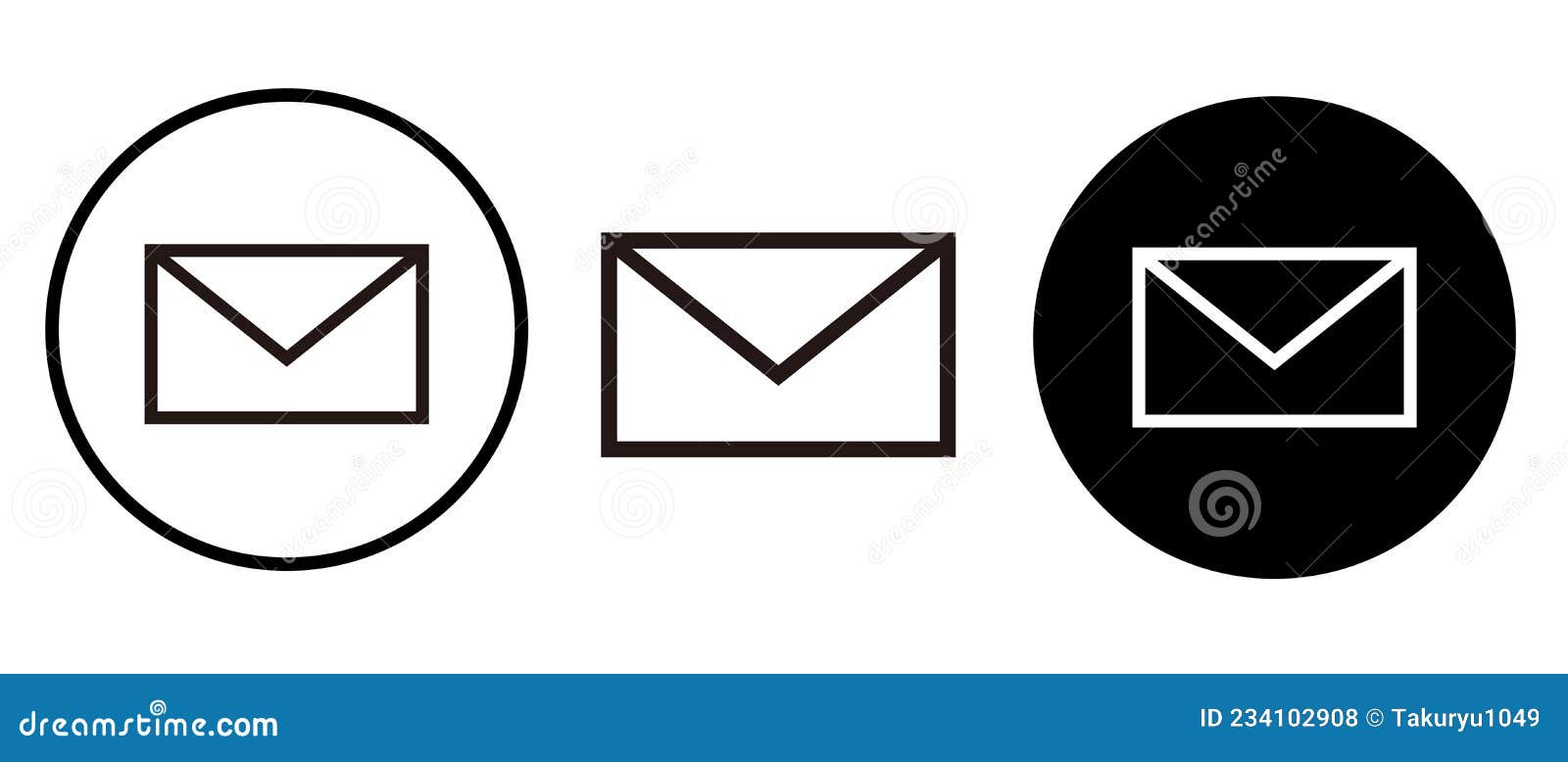 Mail Icon Set. Flat and Rounded Icons. Stock Vector - Illustration of ...