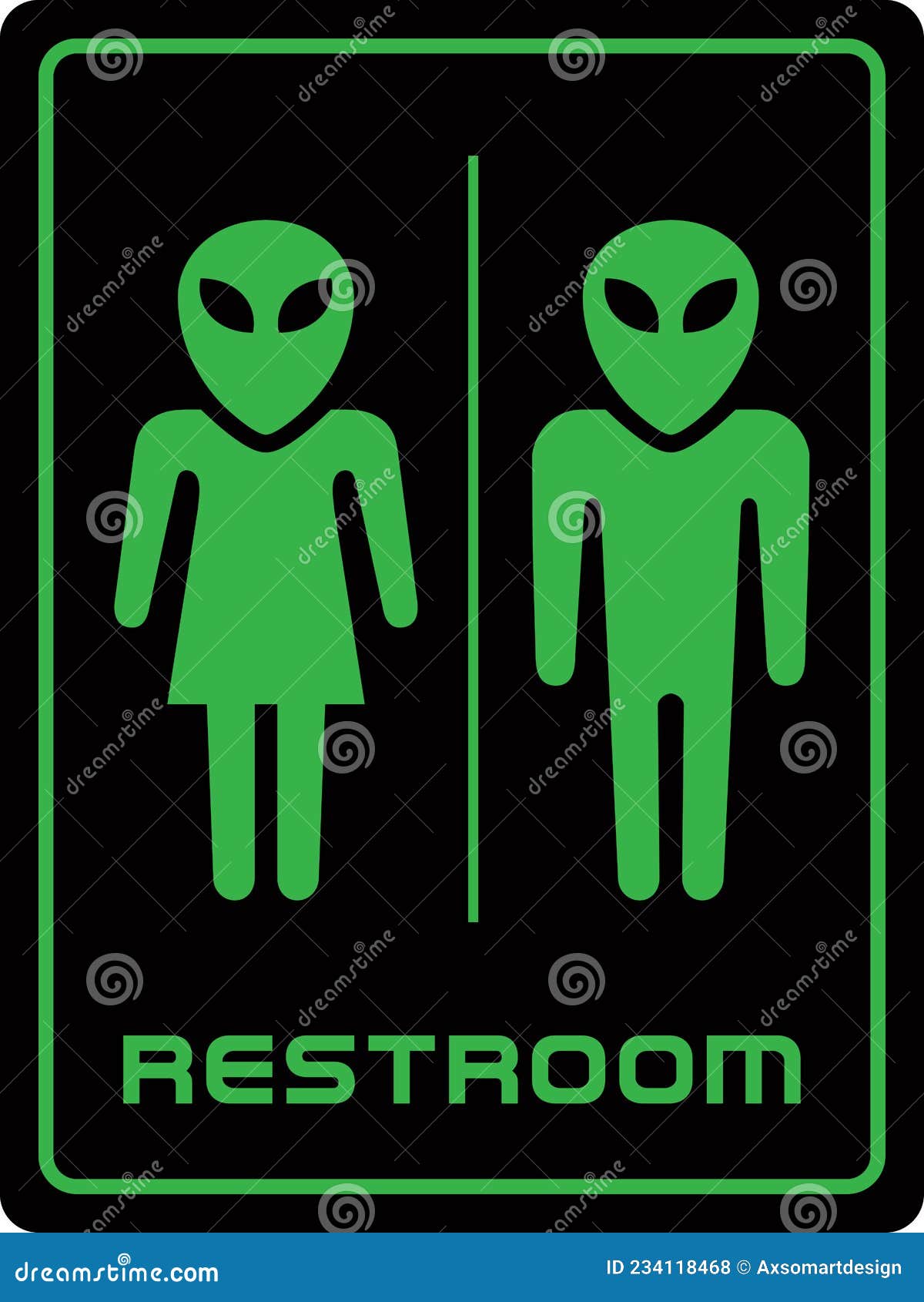 Alien Restroom Sign | Bathroom Signage for Spaceships and UFOs | Male ...