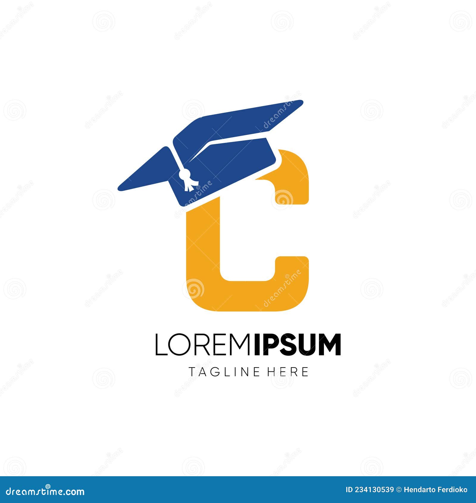 Letter C Graduation Hat Education Logo Design Vector Icon Graphic Stock ...