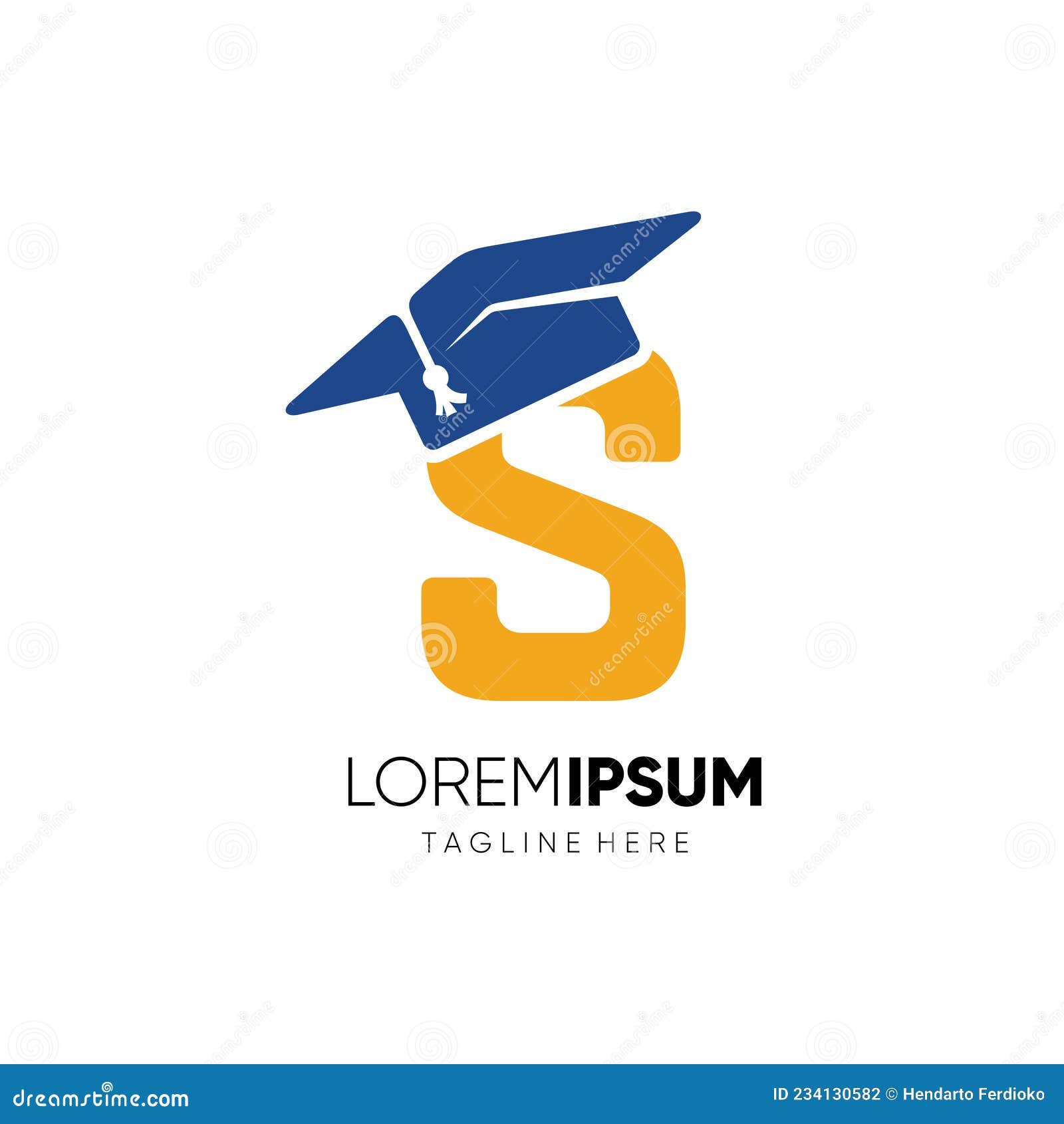 Letter S Graduation Hat Education Logo Design Vector Icon Graphic Stock ...