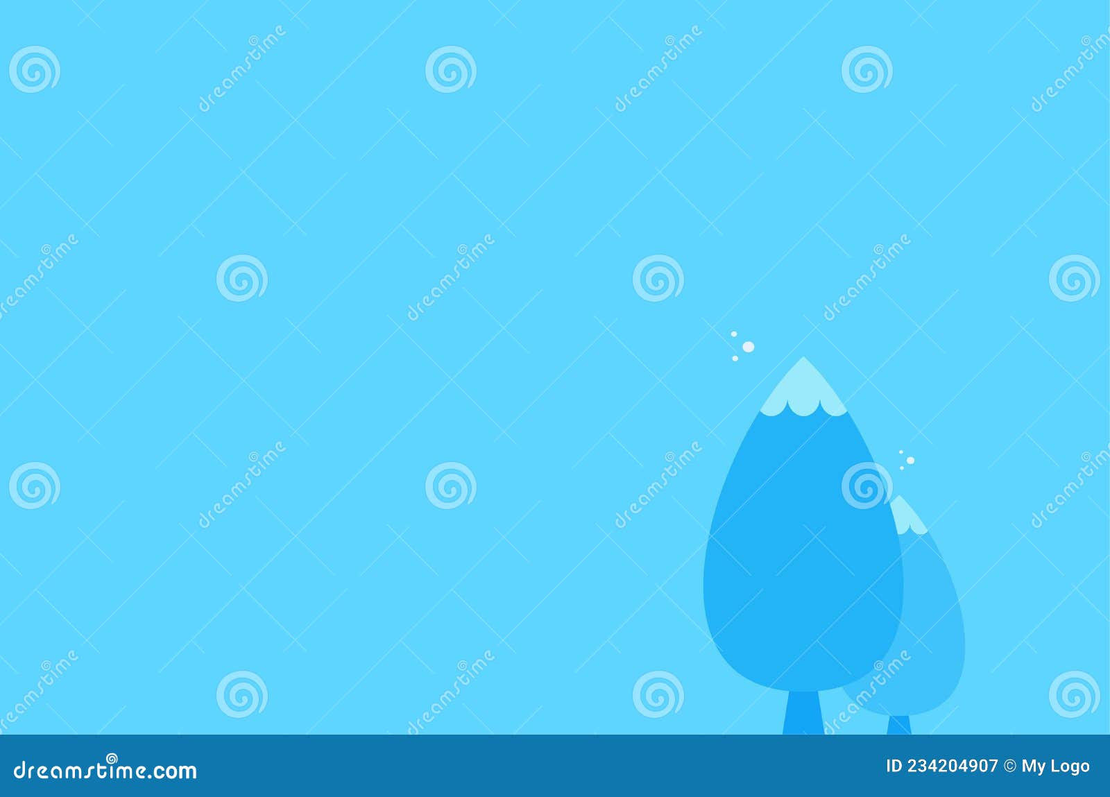 Simple Blue Background for Christmas Stock Vector - Illustration of ...