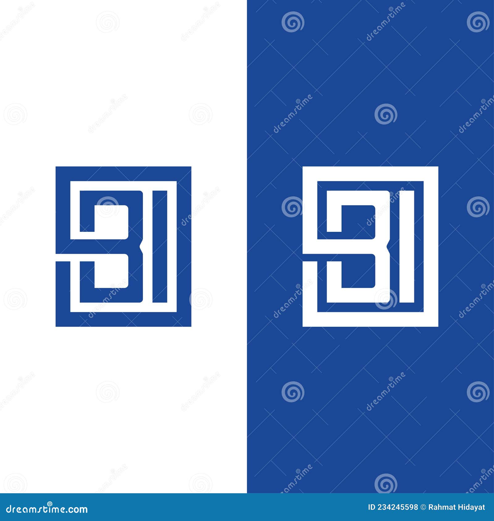 Logo or Icon Letter BI stock vector. Illustration of icon - 234245598