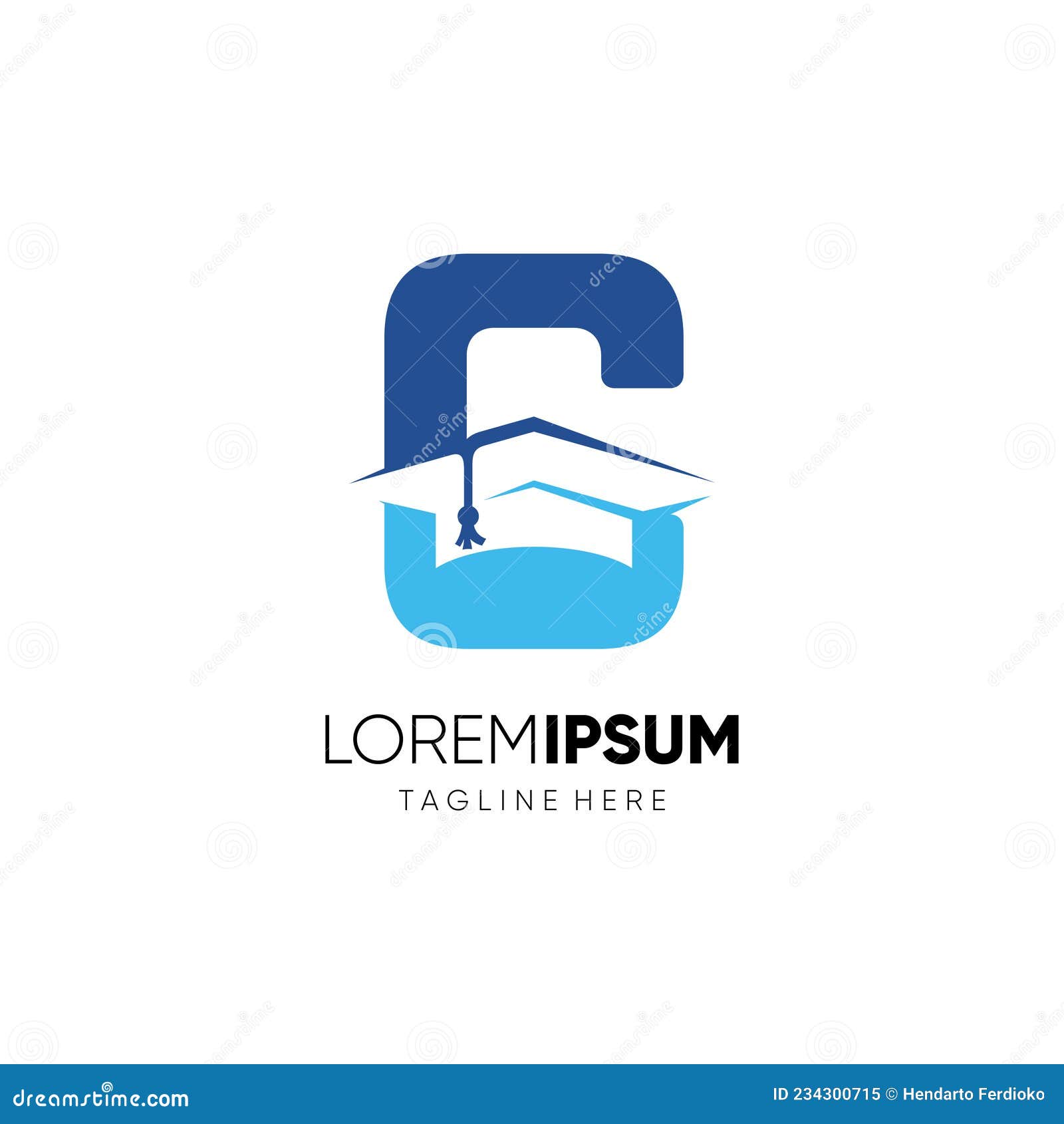 Letter C Graduation Hat Education Logo Design Vector Icon Graphic Stock ...