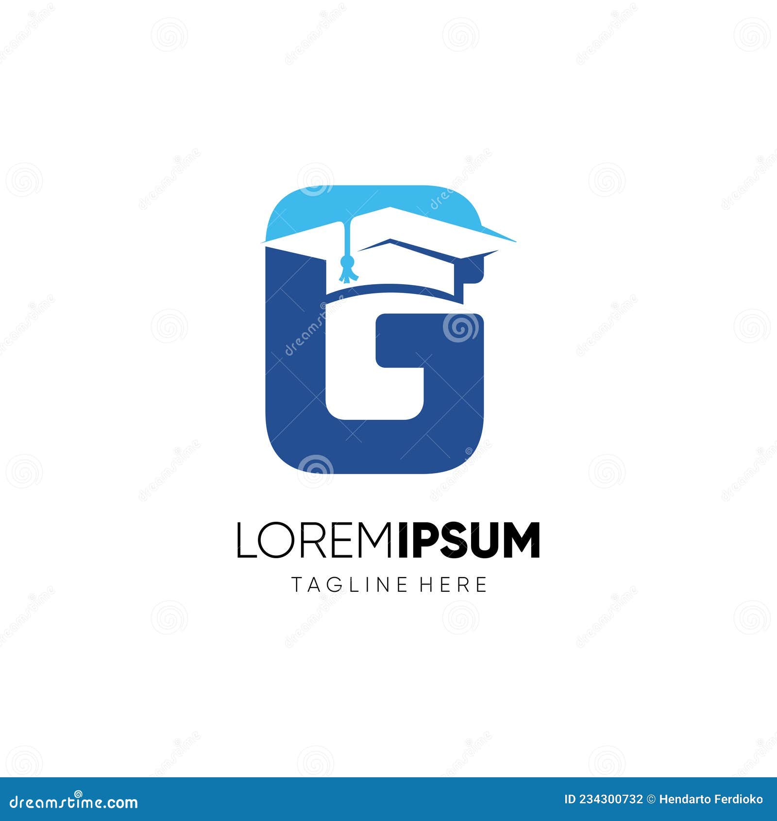 Letter G Graduation Hat Education Logo Design Vector Icon Graphic Stock ...