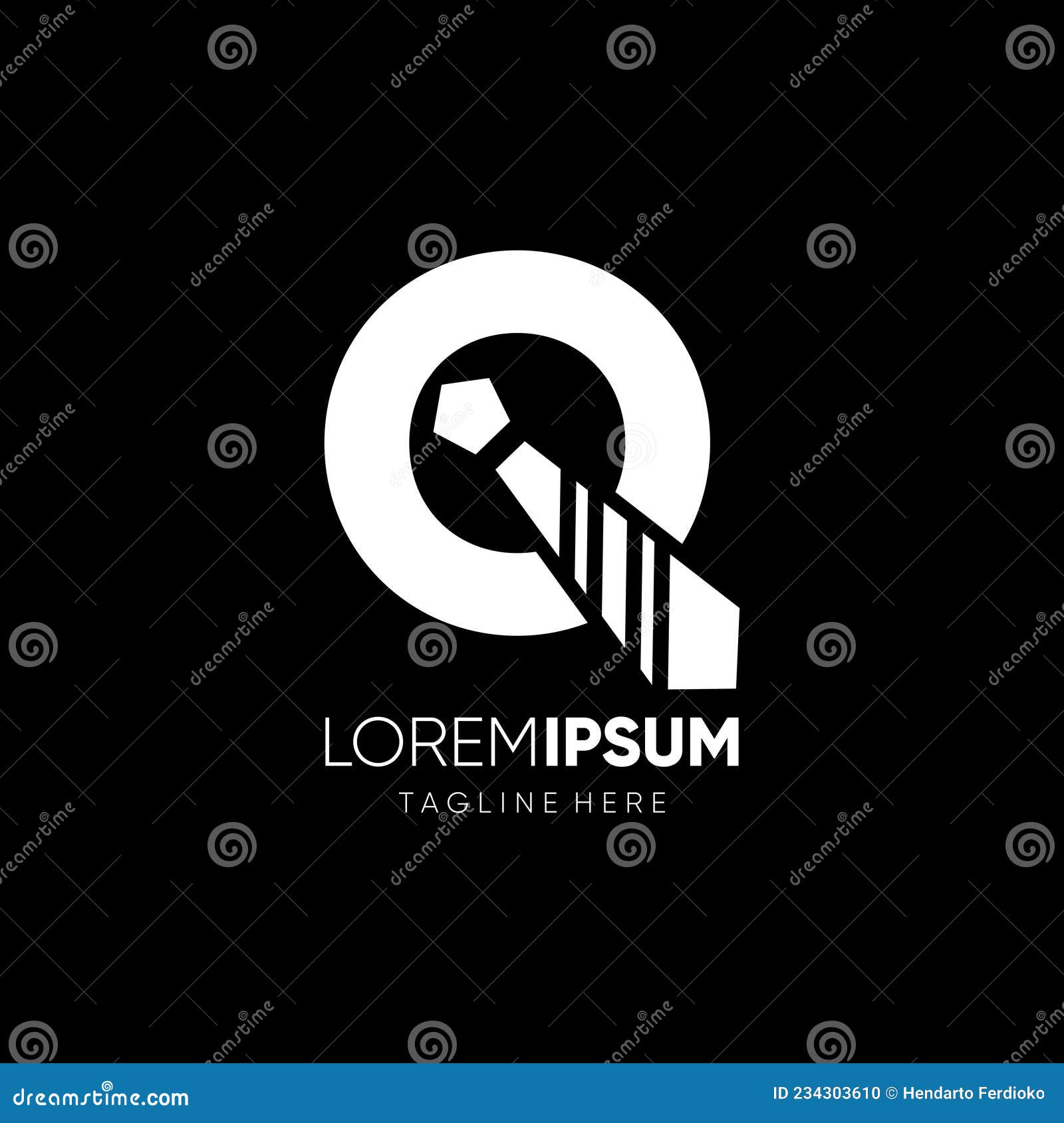 Letter Q Tie Elegant Logo Design Vector Icon Graphic Stock Vector ...