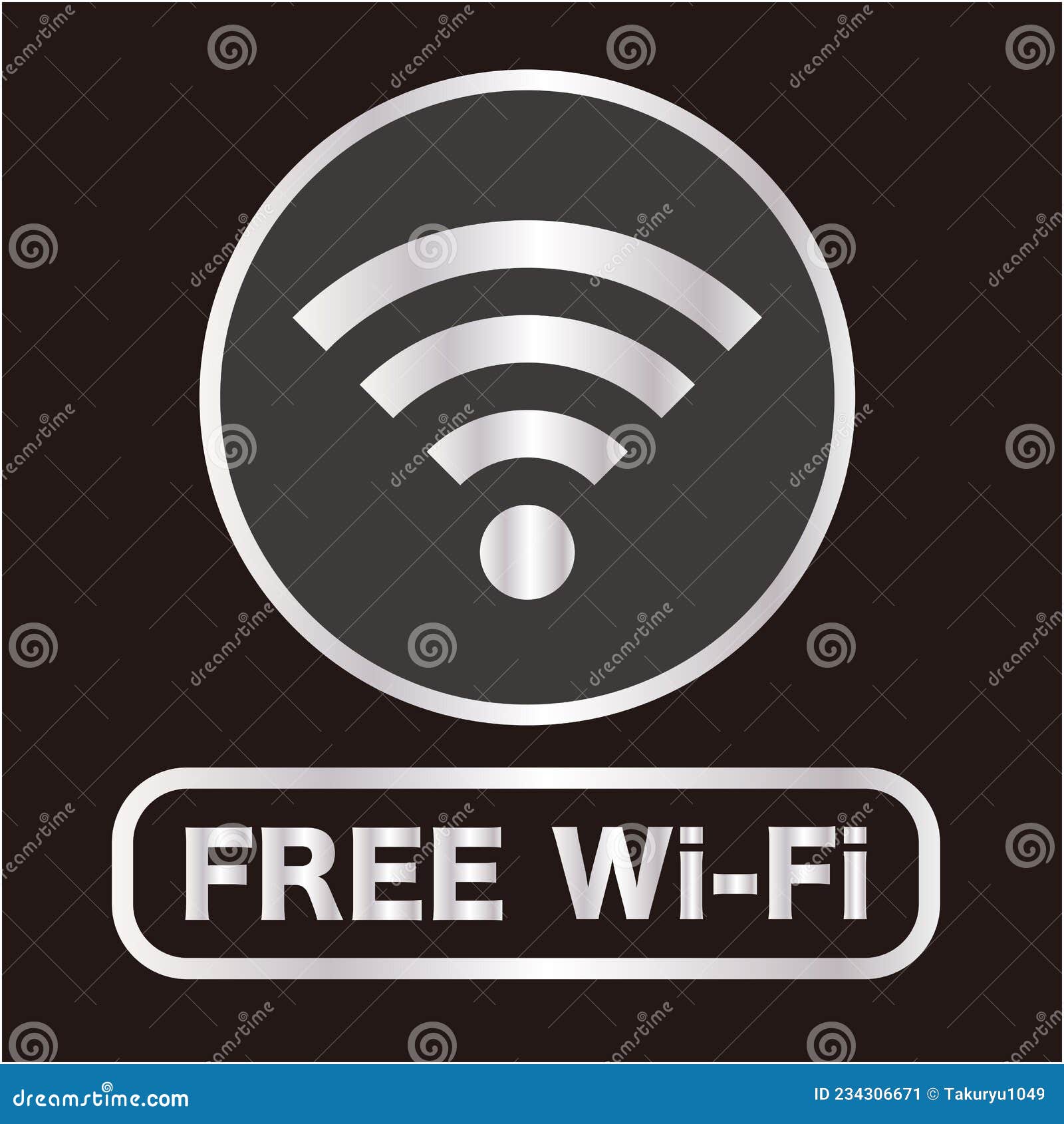 Premium Free Wifi Icons. Vector Image of Silver Design. Stock Vector ...