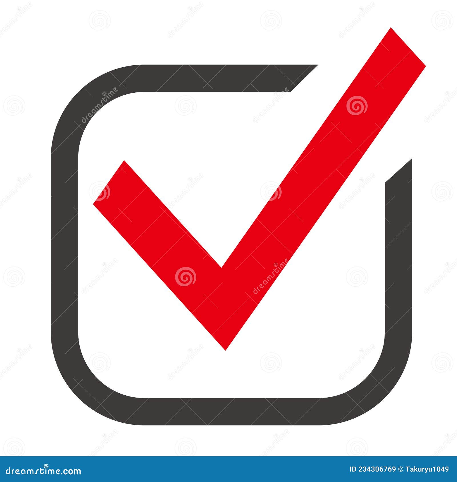 Vector Checkbox Icon. Color is Red. Stock Vector - Illustration of ...