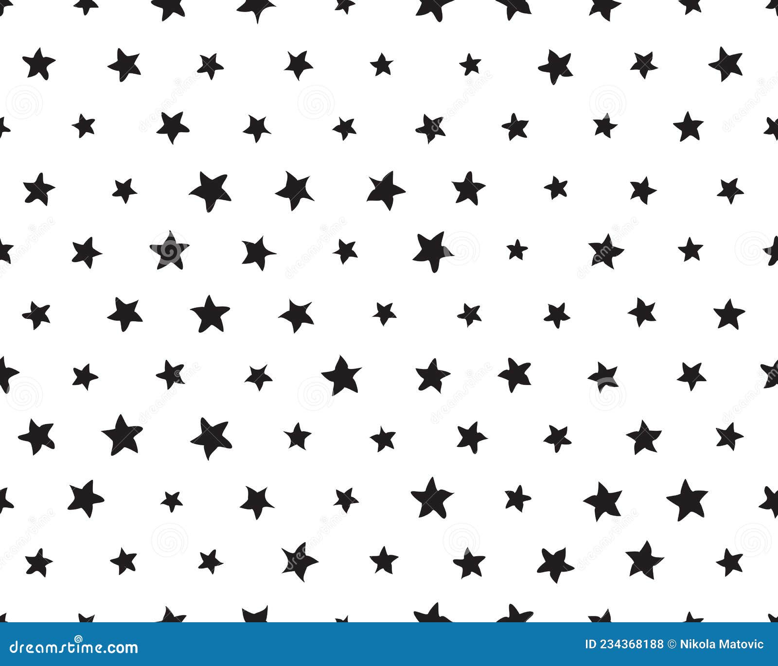 Black Stars, Seamless Pattern Stock Illustration - Illustration of ...