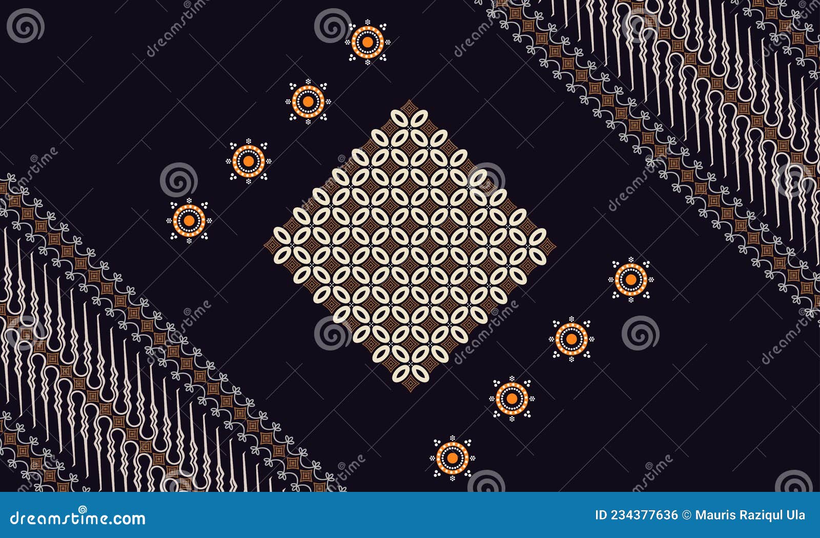 Mixed batik motif stock vector. Illustration of texture - 234377636