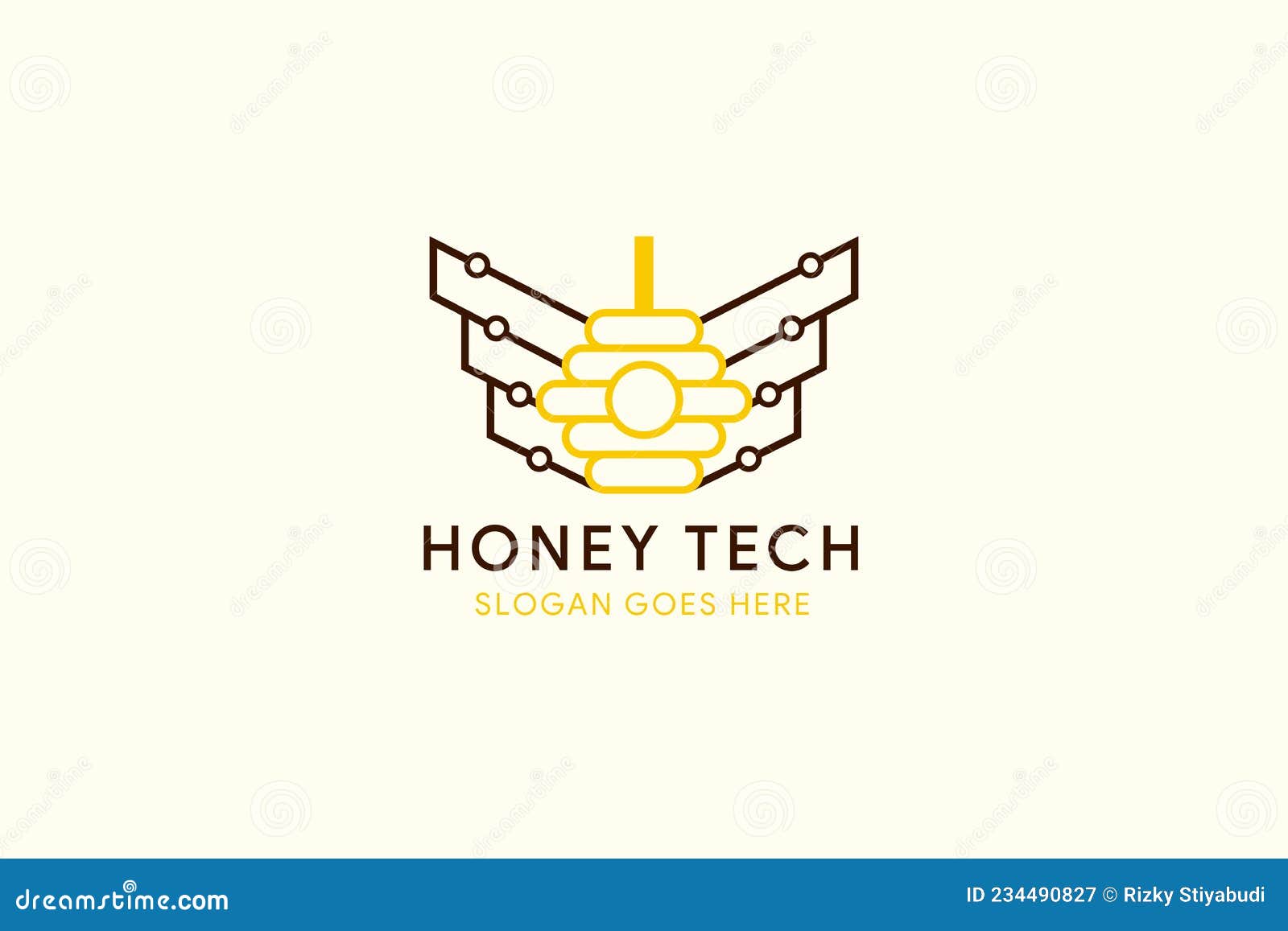 Hive Technology Abstract Vector Logo And Business Card Template. Bee ...