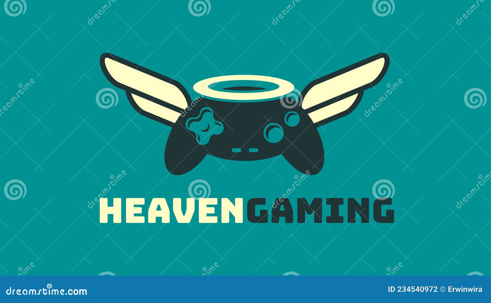 Illustration Vector Graphic Logo Design Template of Heaven Gaming ...