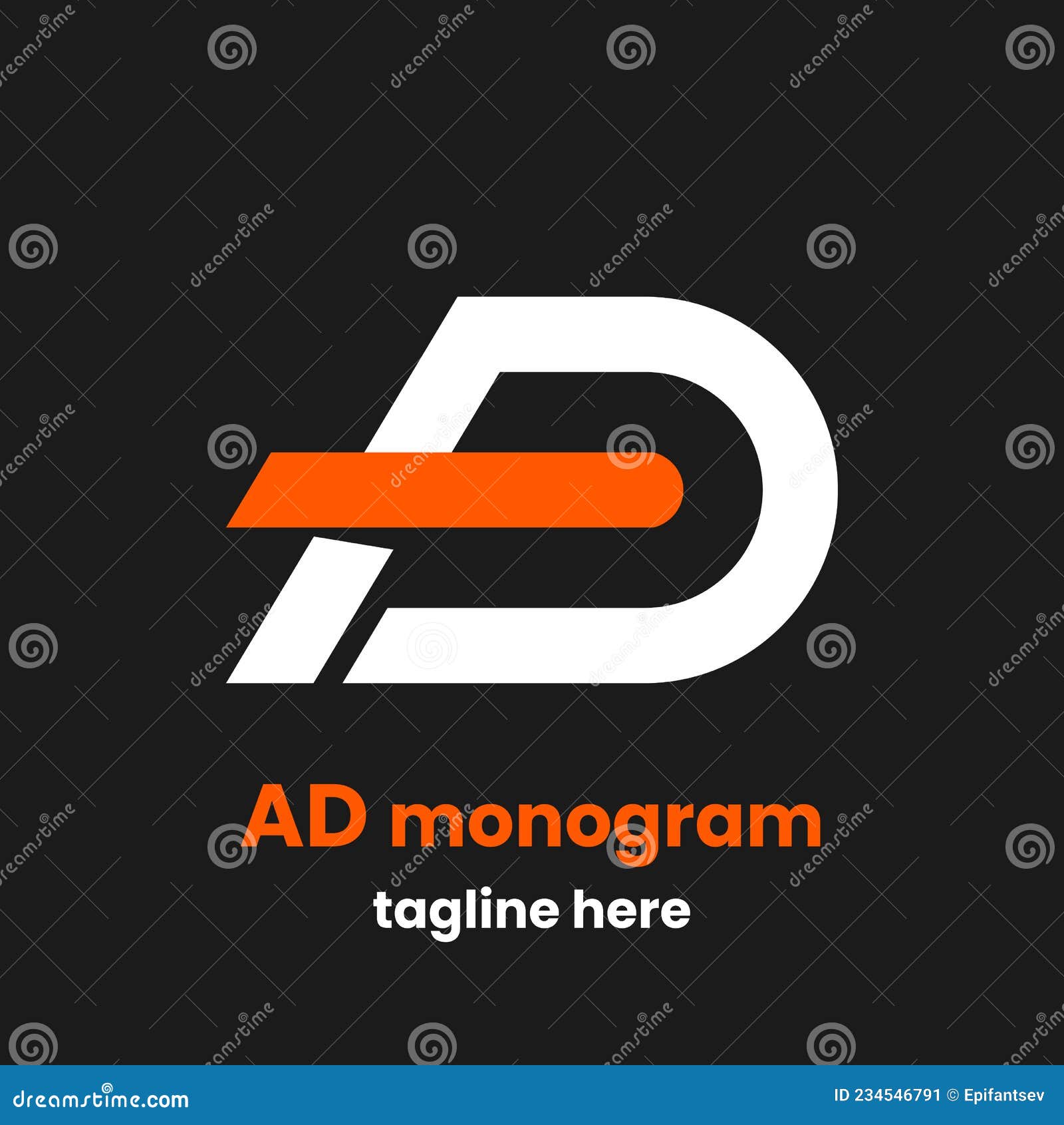 AD Monogram Logo Design Template. Abstract Letter a and Letter D on ...