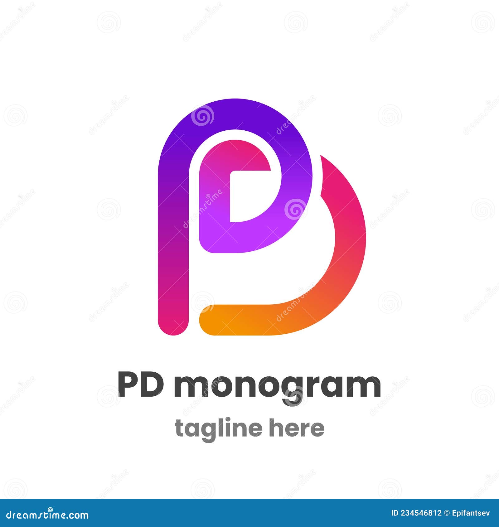 PD Monogram Logo Design Template. Abstract Letter P and Letter D ...