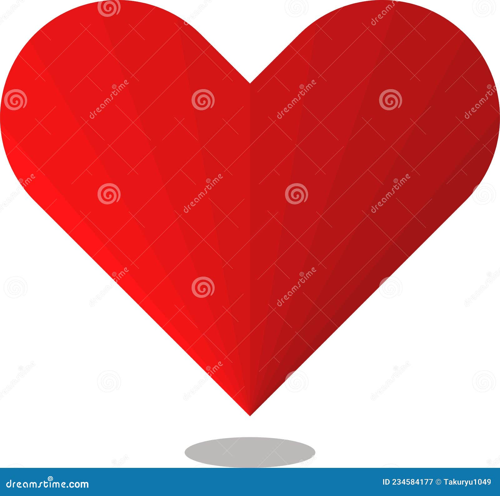 Heart Icon with a Gradient. Vector Illustration with Light Red To Dark ...