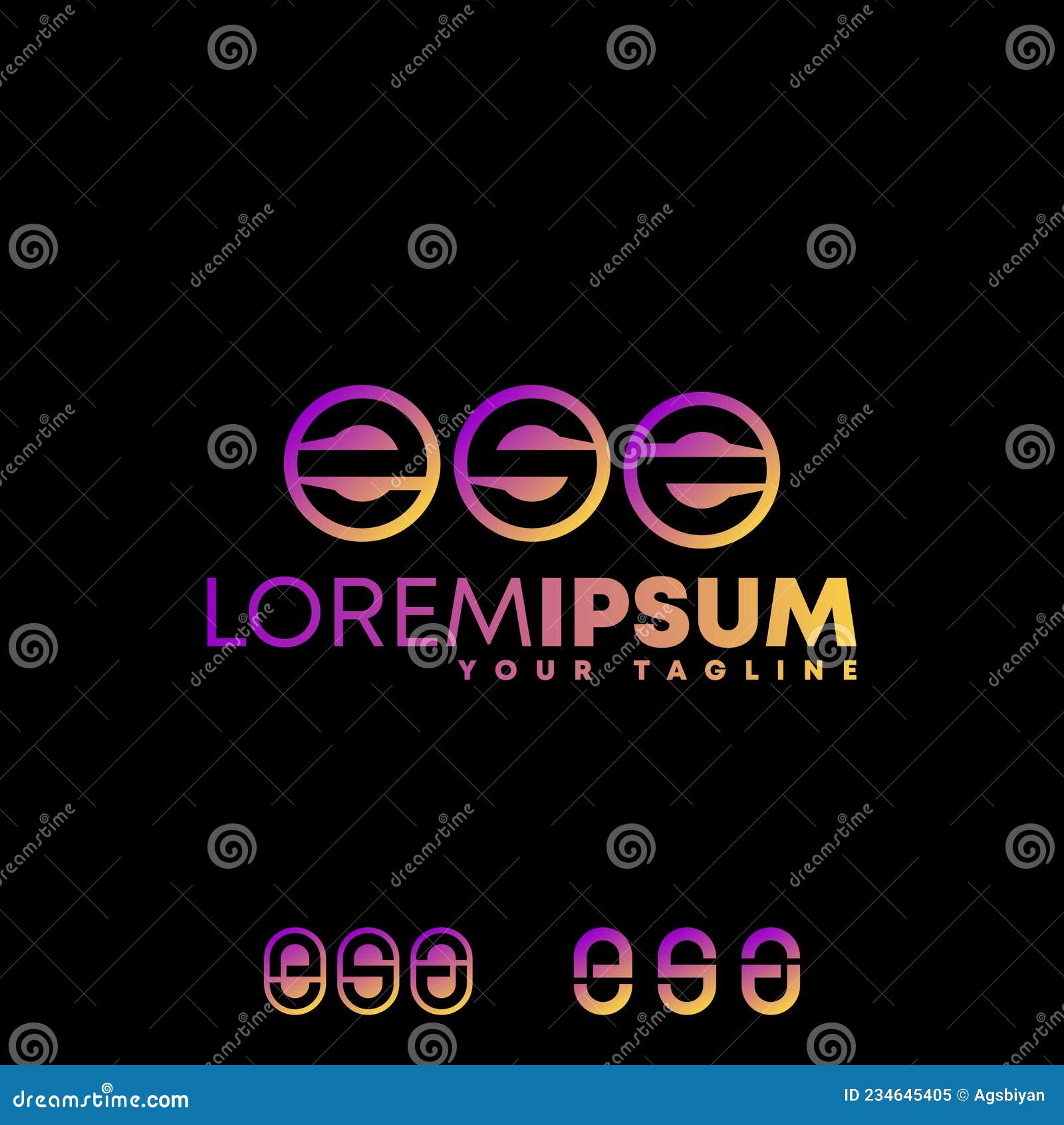 Letter ESA Free Vector Stock. Circle Abstract Design Concept. Stock ...