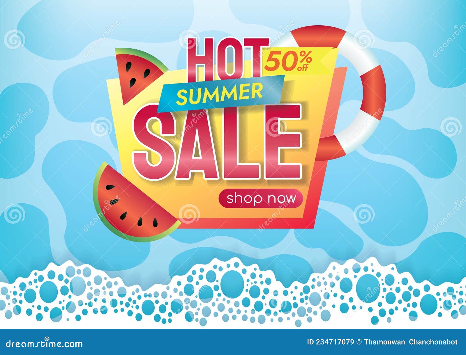 Hello Summer Sale Background Hot Season Stock Vector - Illustration of ...