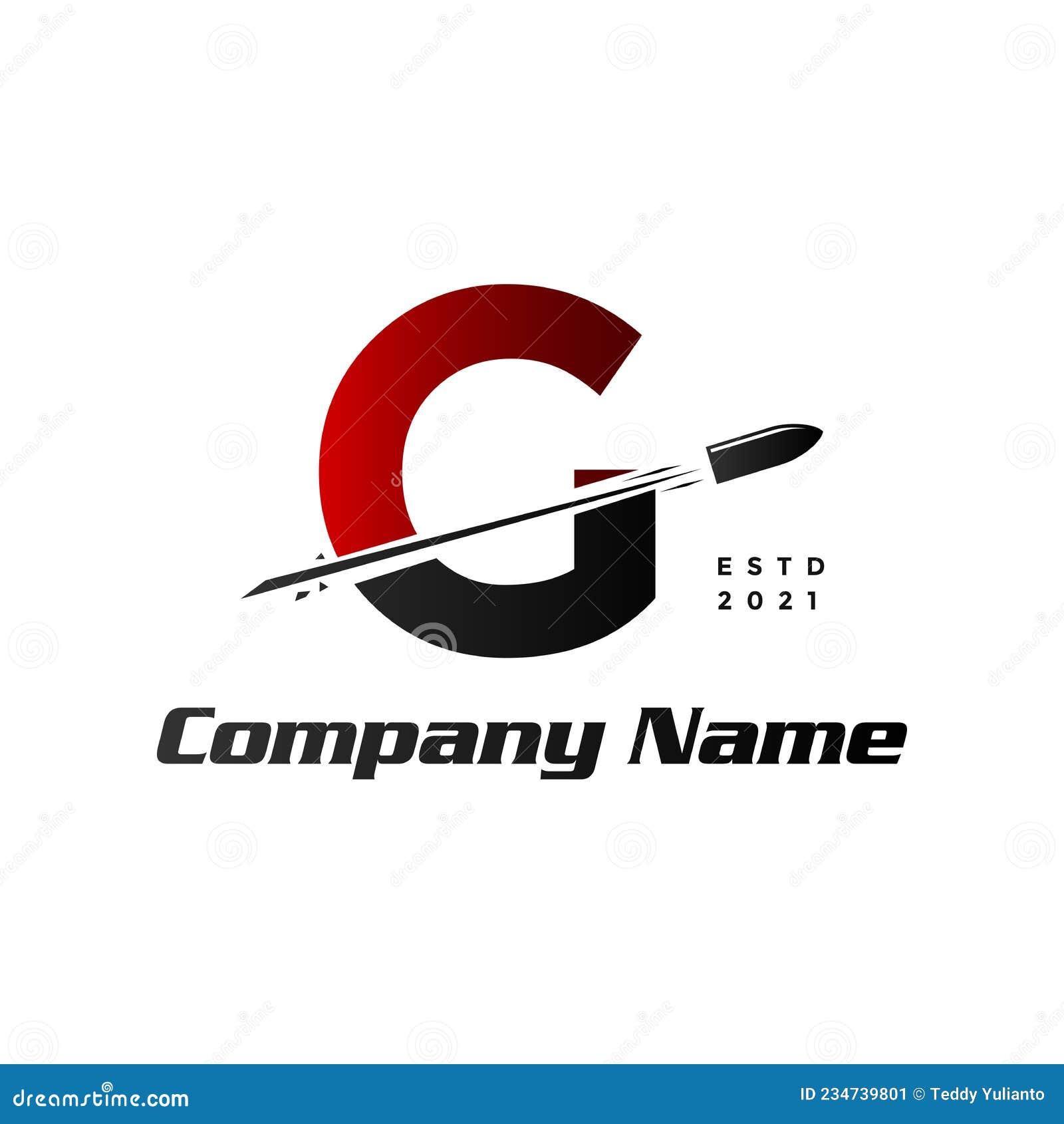 Modern Initial G Bullet Shot. Stock Vector - Illustration of battle ...