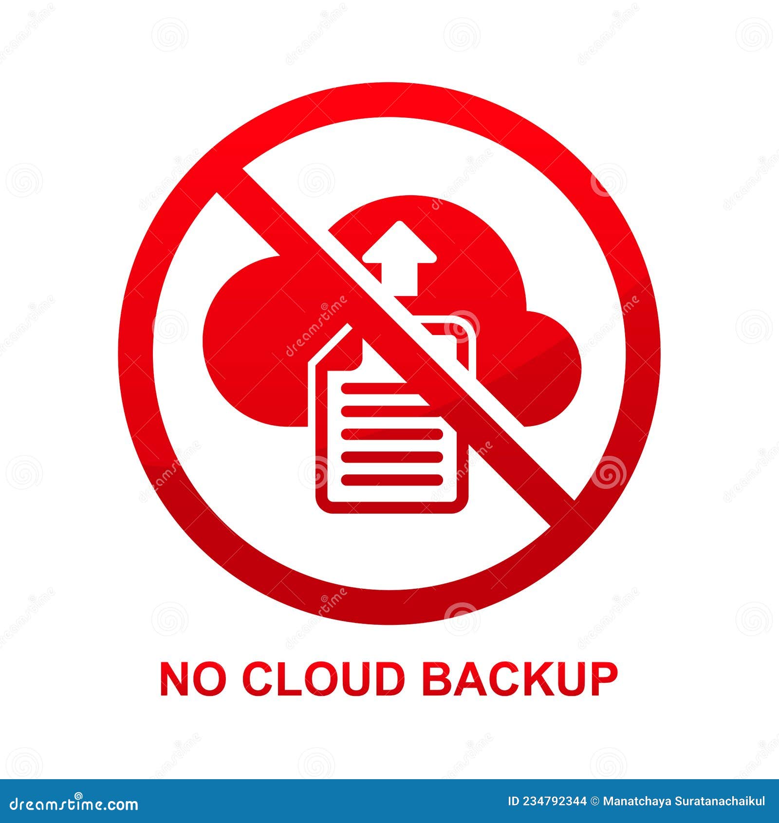 Backup Sign Connected To Electronics. Illustration Royalty-Free Cartoon ...