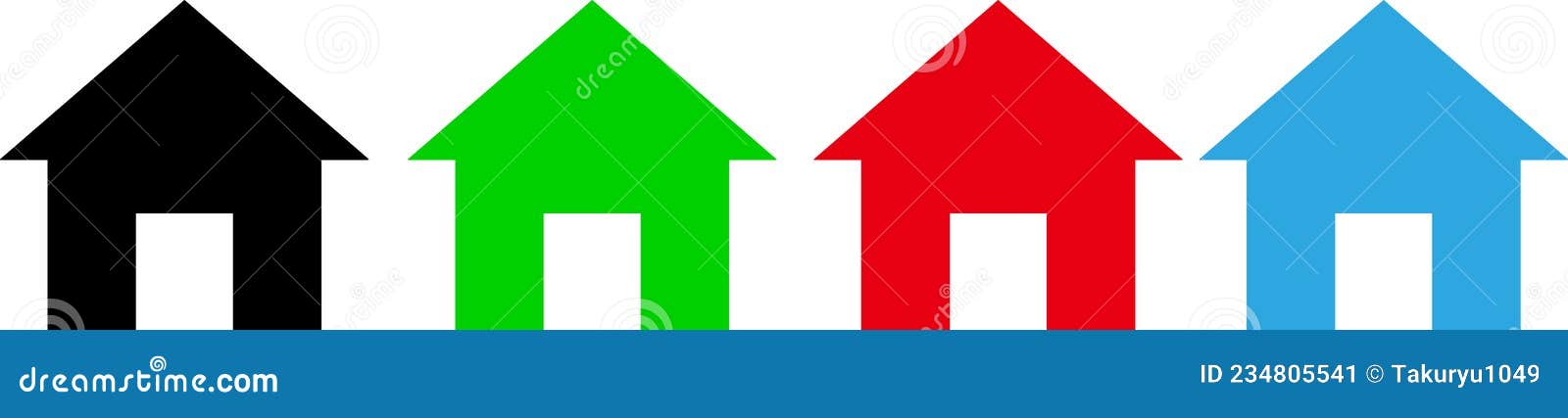 Colorful Home Icon . Simple Vector Image. Stock Vector - Illustration ...