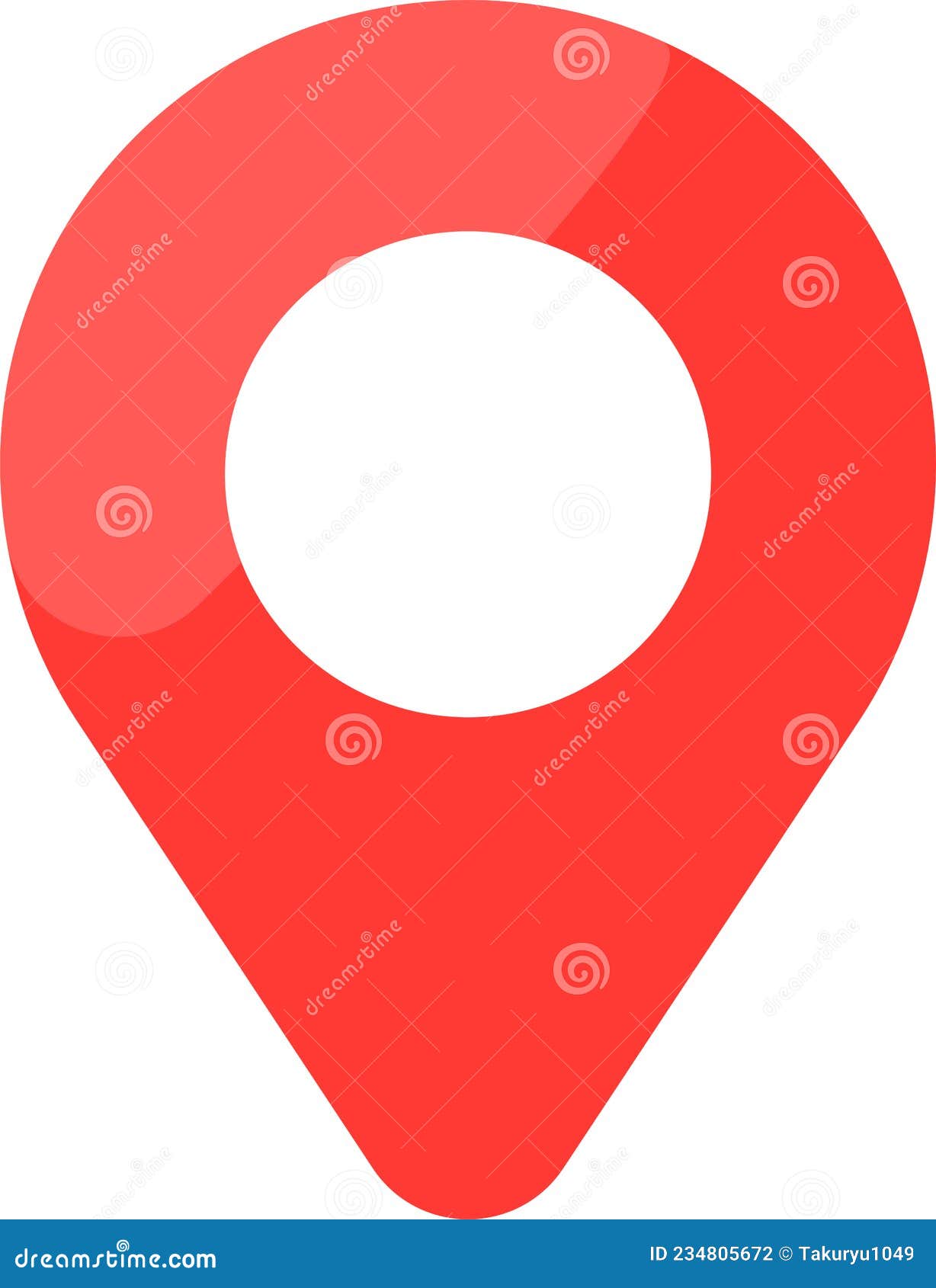 Vector Image of a Cute Map Pin. Stock Vector - Illustration of ...