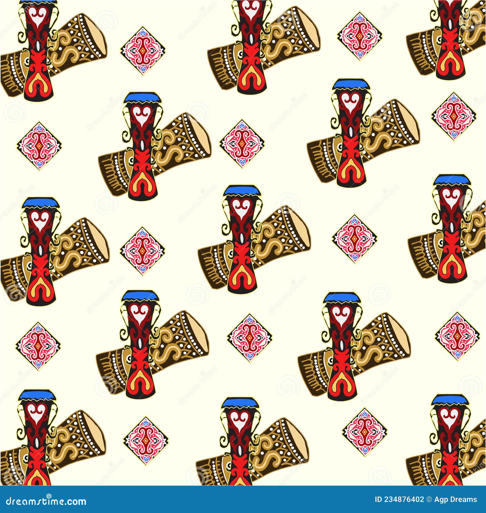 Symbol Of Tifa Drum Vector Illustration | CartoonDealer.com #268716792