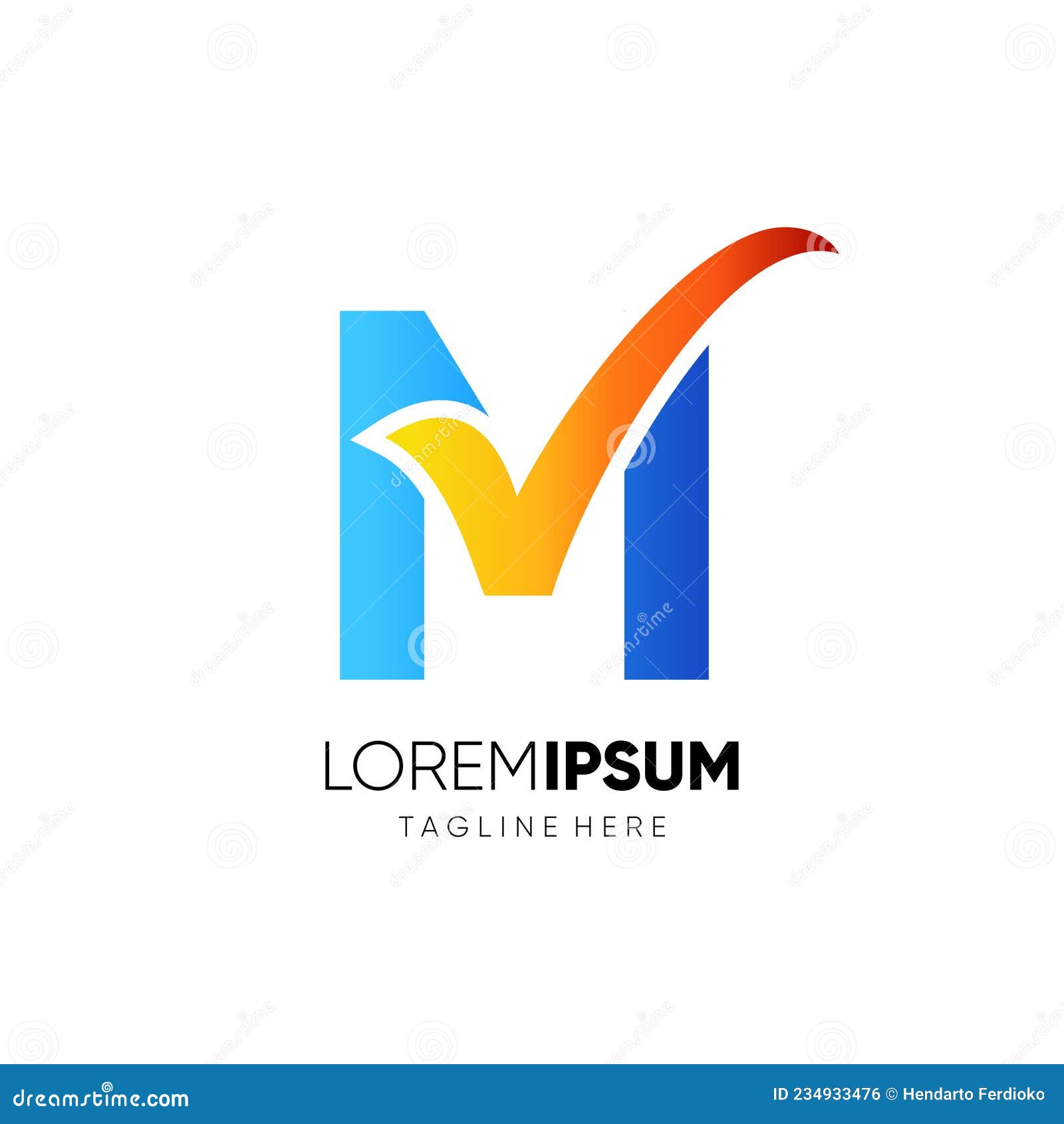 Letter M Tick or Check Mark Logo Design Vector Icon Graphic Stock ...